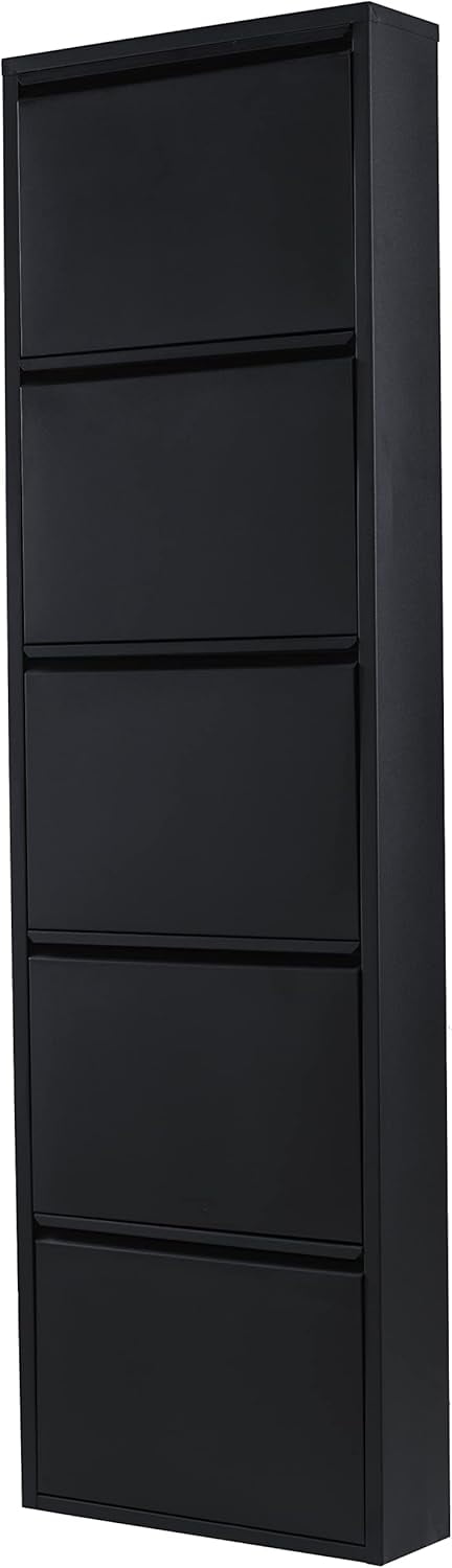 Flip Drawer Shoe Cabinet, Storage Organizer, Freestanding Shoe Rack ...