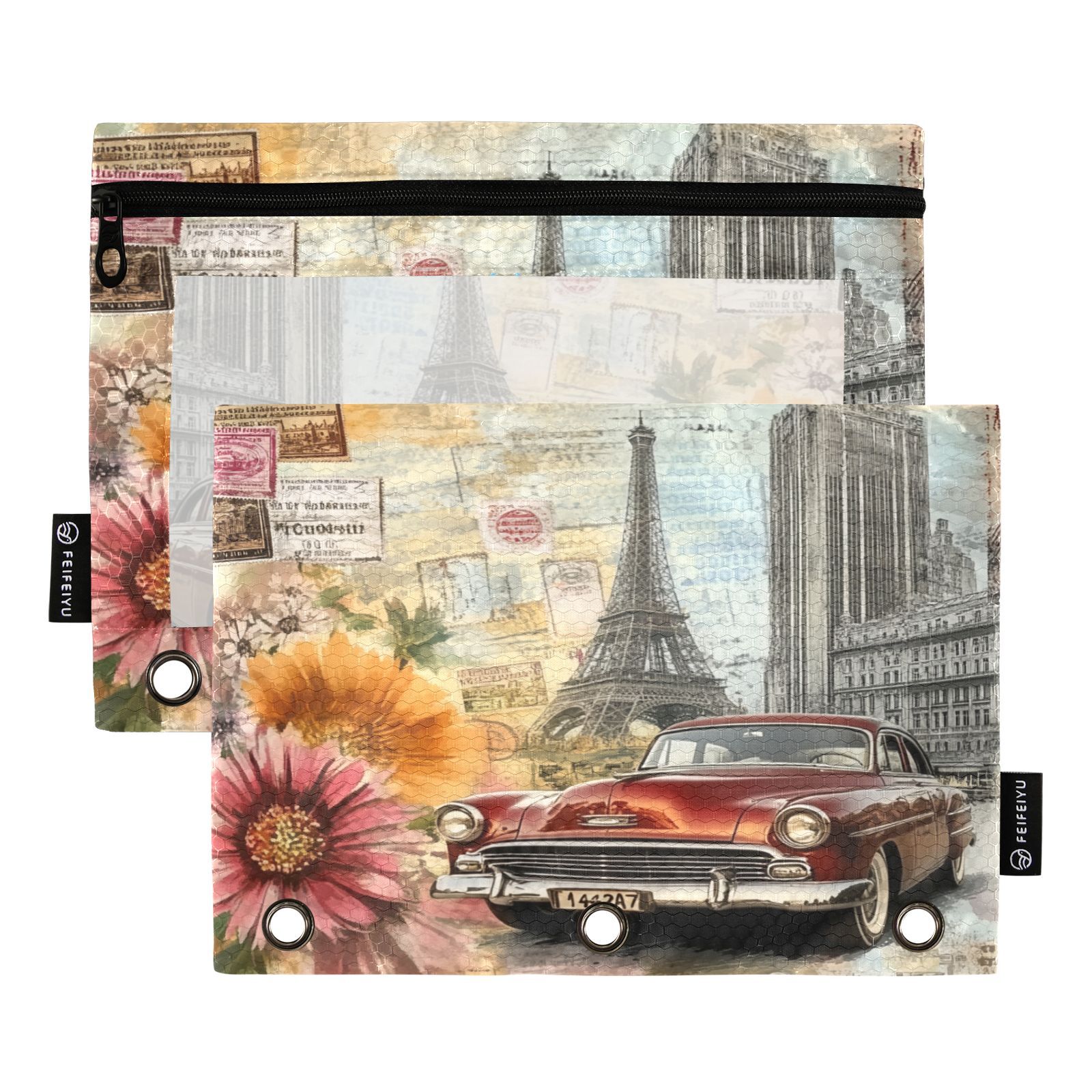 Flip File Folder Binder Pouches Set of 2 Water Resistant Durable ...