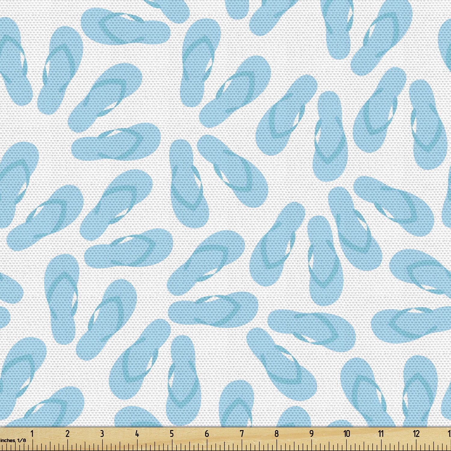 Ambesonne Flip Flop Fabric by the Yard Upholstery, Slipper Theme Summer ...