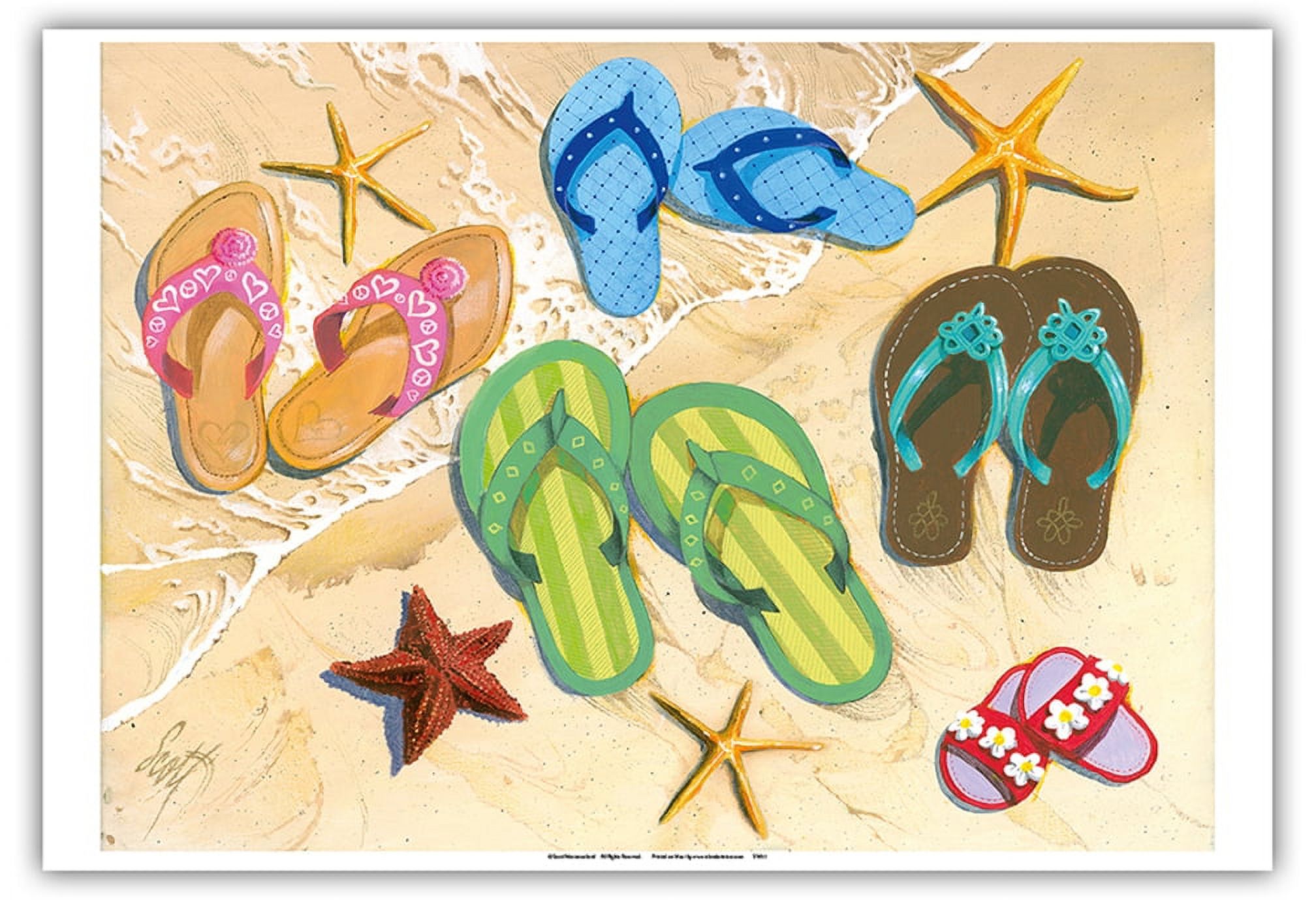 Flip Flop Family - From an Original Color Painting by Scott ...