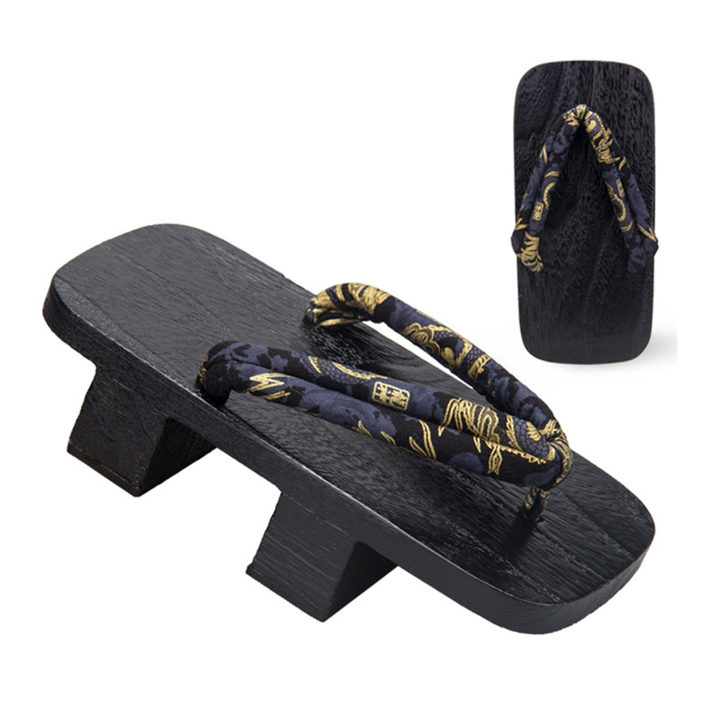 Flip Flop Japanese Wooden Clogs Slippers for Men Women, High Platform ...