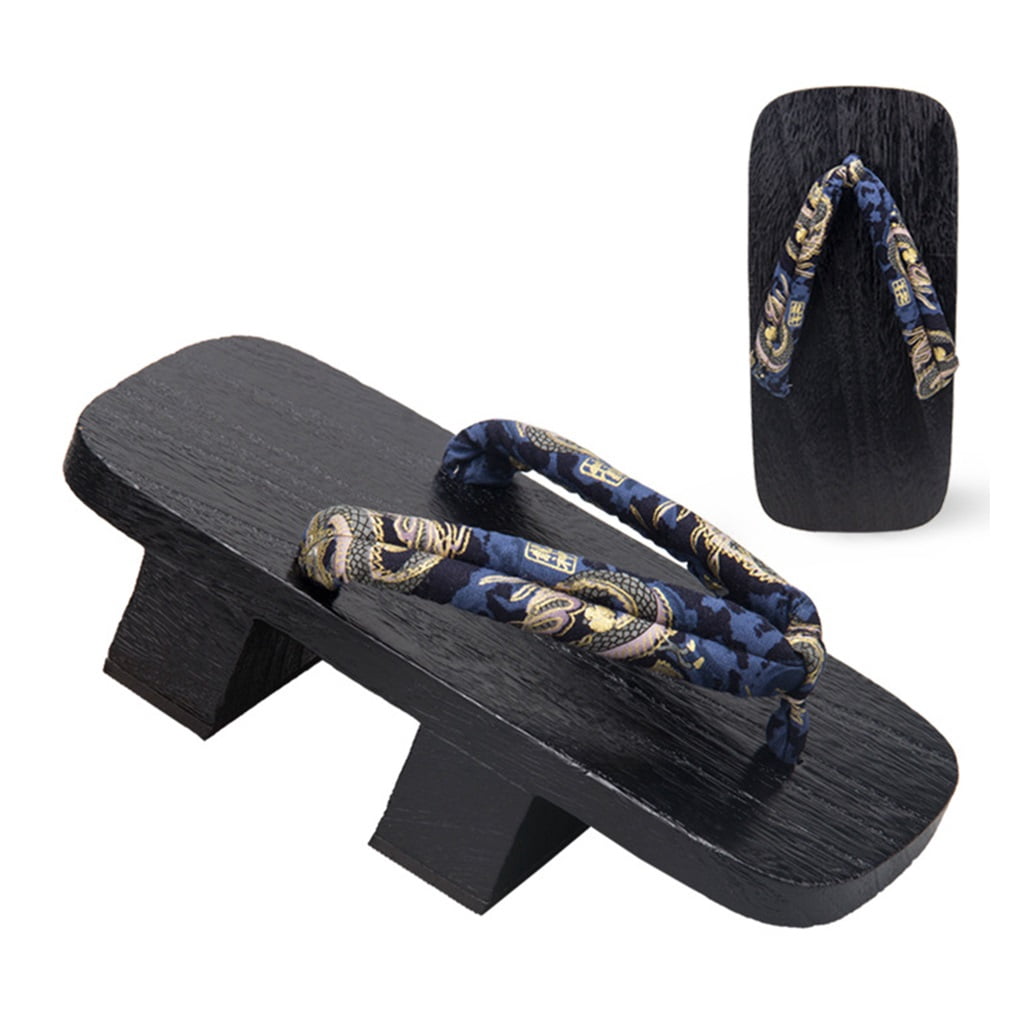 Flip Flop Japanese Wooden Clogs Slippers for Men Women, High Platform ...
