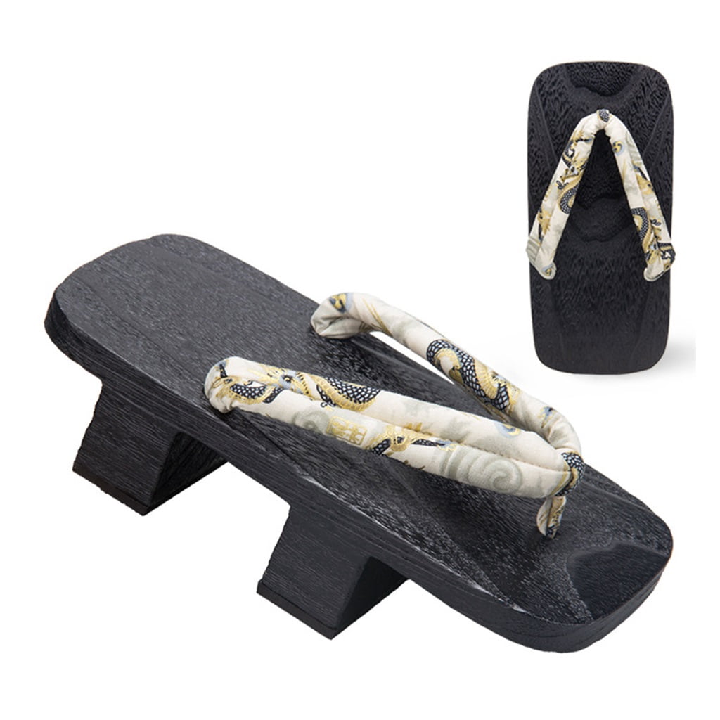 Flip Flop Japanese Wooden Clogs Slippers for Men Women, High Platform ...