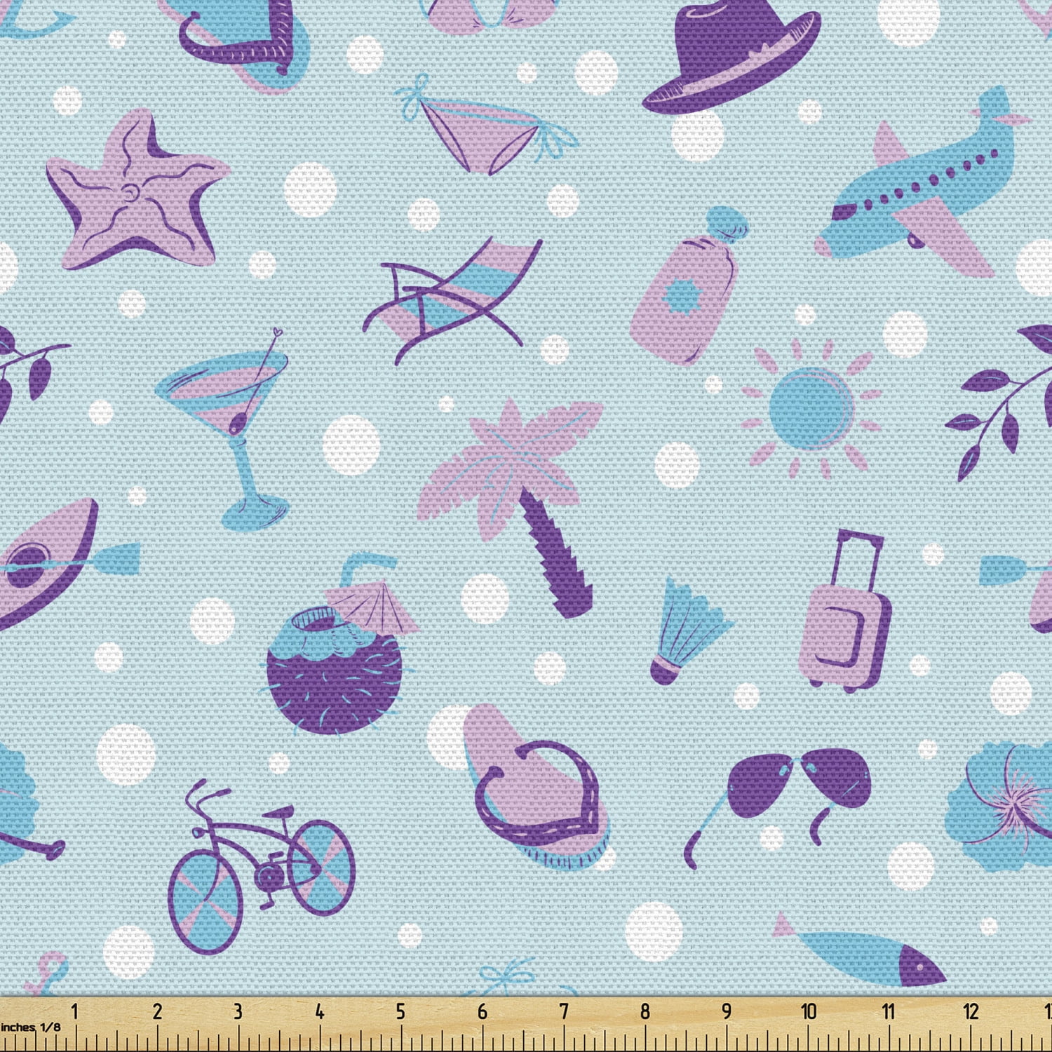 Flip Flop Upholstery Fabric by the Yard, Summer Vacation Beach Martini ...