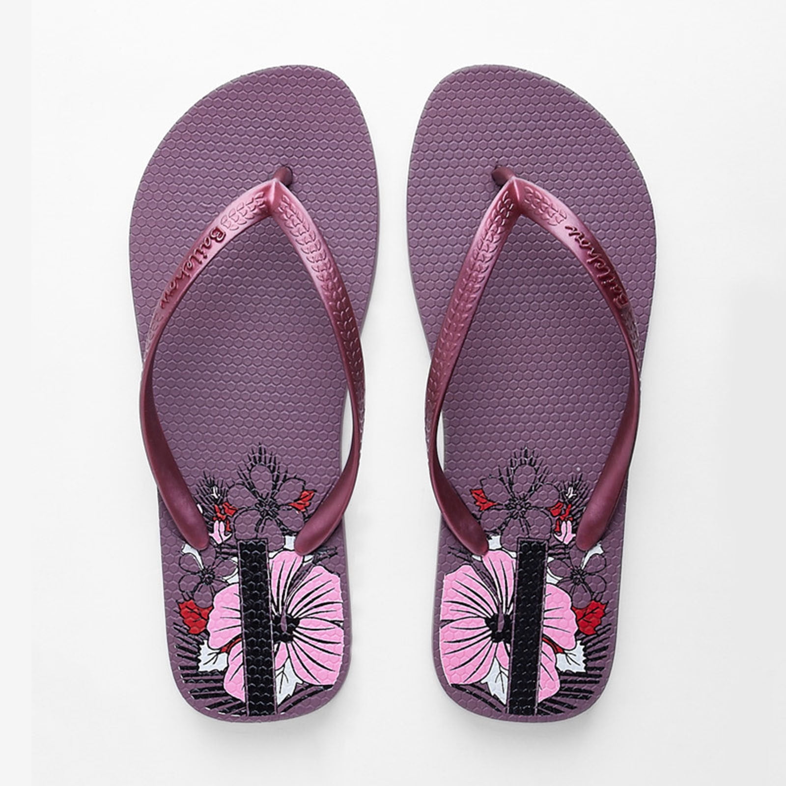 Flip Flops for Women Non Floral Bathroom Shower Shoes Yoga Mat Cushion ...