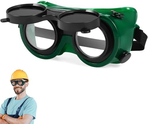 Flip Up Front Welding Goggles, Welding Safety Glasses with Dual Lenses ...