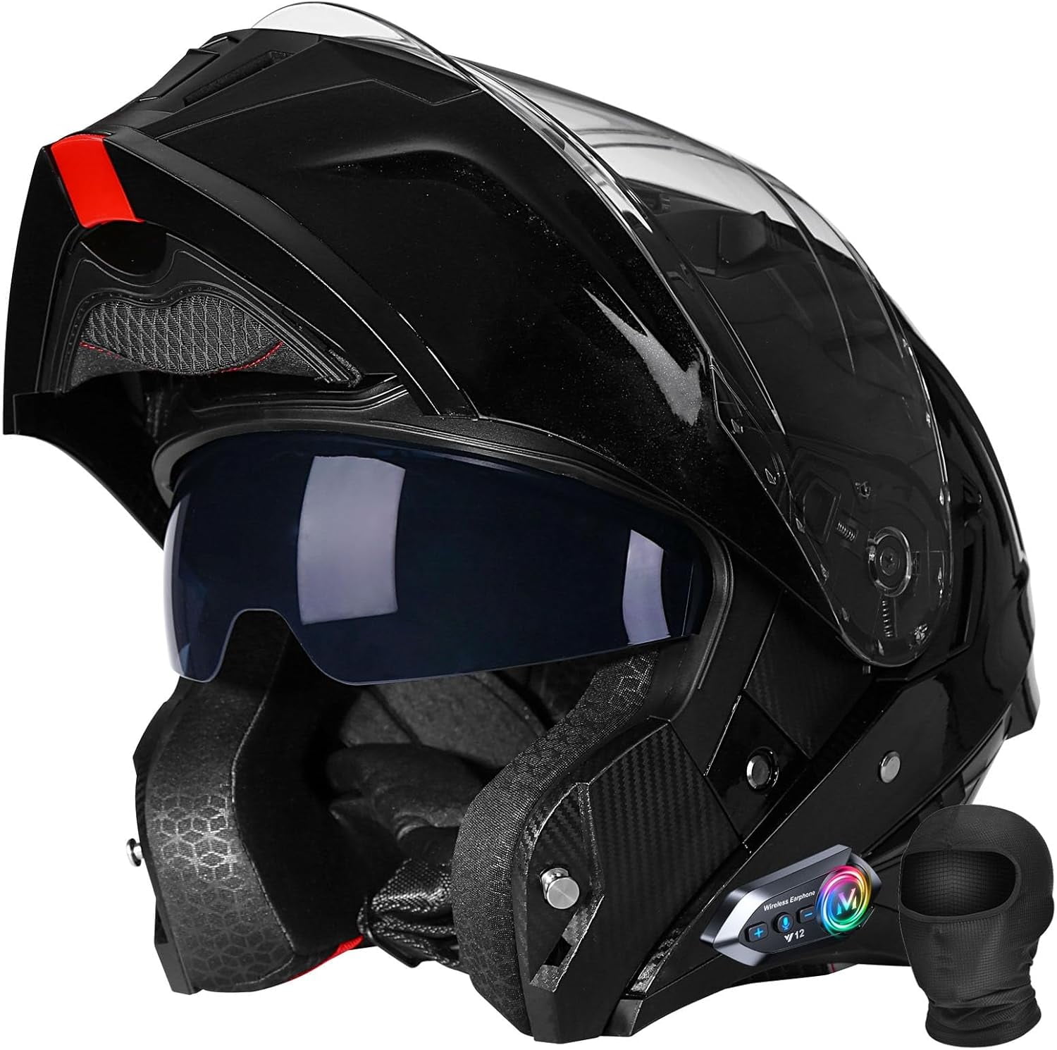 Flip Up Full Face Modular Motorcycle Helmet DOT Approved Quick-Switch ...