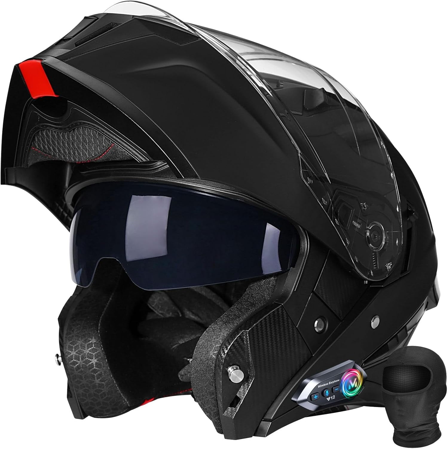 Flip Up Full Face Modular Motorcycle Helmet DOT Approved Quick-Switch ...