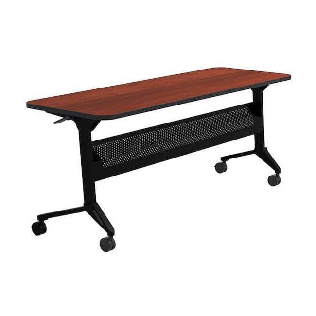 Flip-N-Go Rectangular Training Table - Black & Cherry - 29 x 72 x 24 in ...