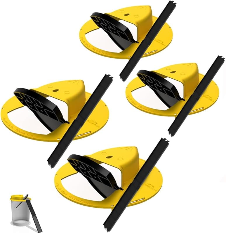 Flip N Slide Bucket Lid Mouse Trap |4 Pack| |Multi Catch| |Made in USA ...