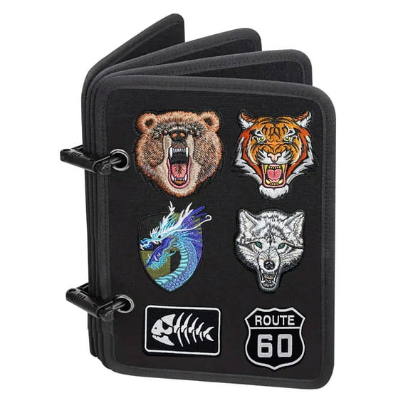 Flip-Page Patch Display, Hook and Loop Tactical Patch Board Binder ...