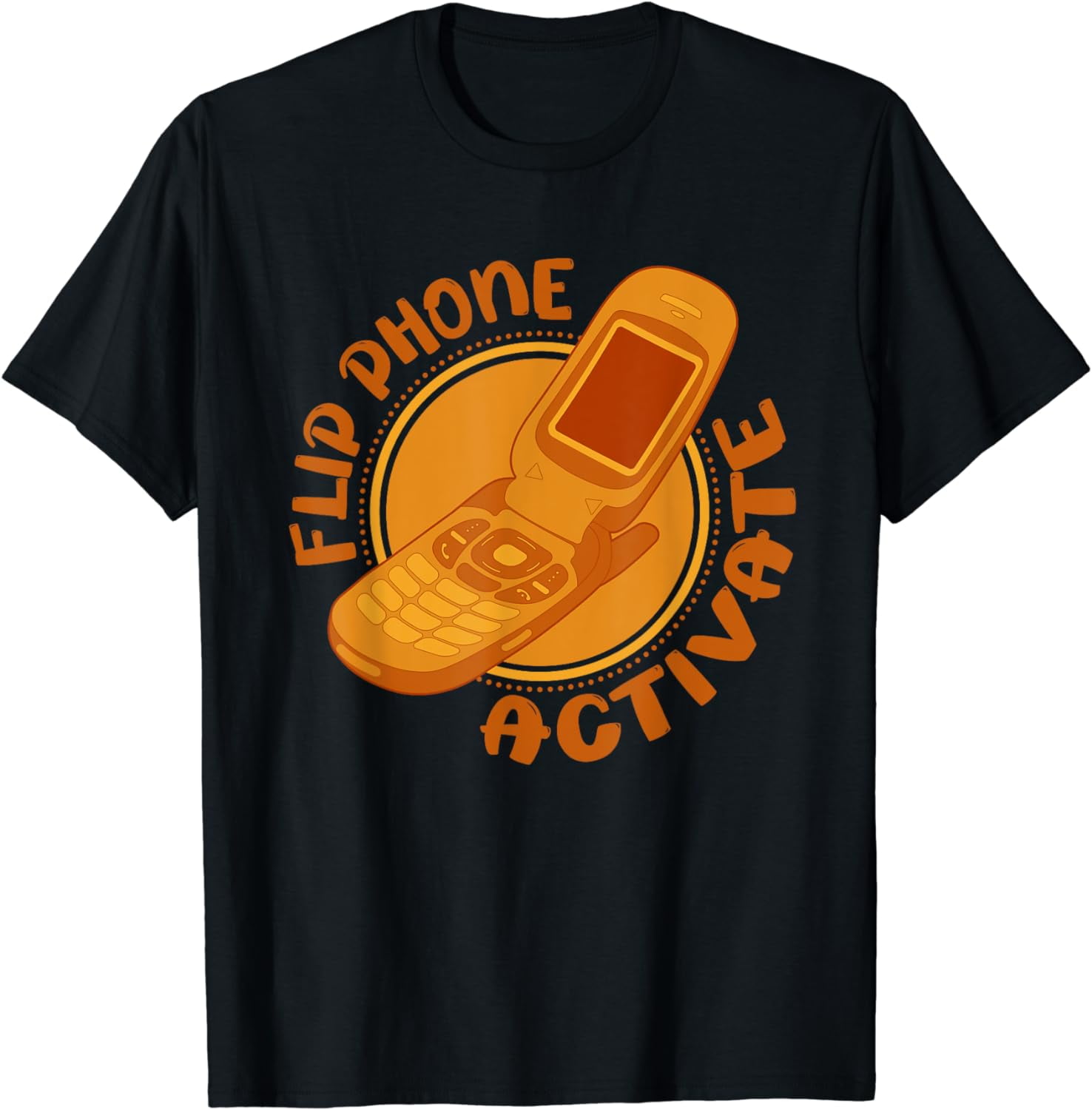 Flip Phone Active Digital World Simple Graphic T-Shirt - Walmart.com