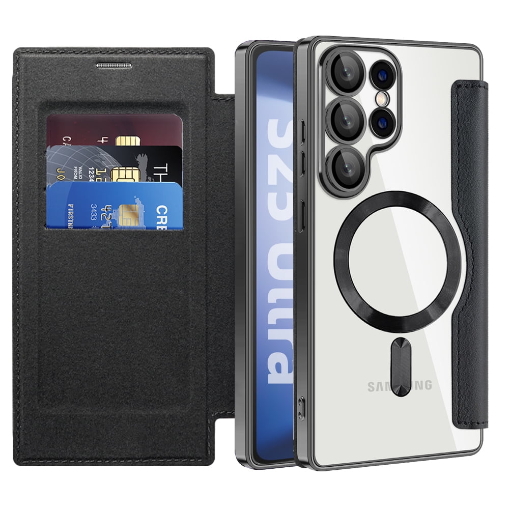 Flip Phone Case for Samsung Galaxy A17, PU Leather Wallet Case with ...