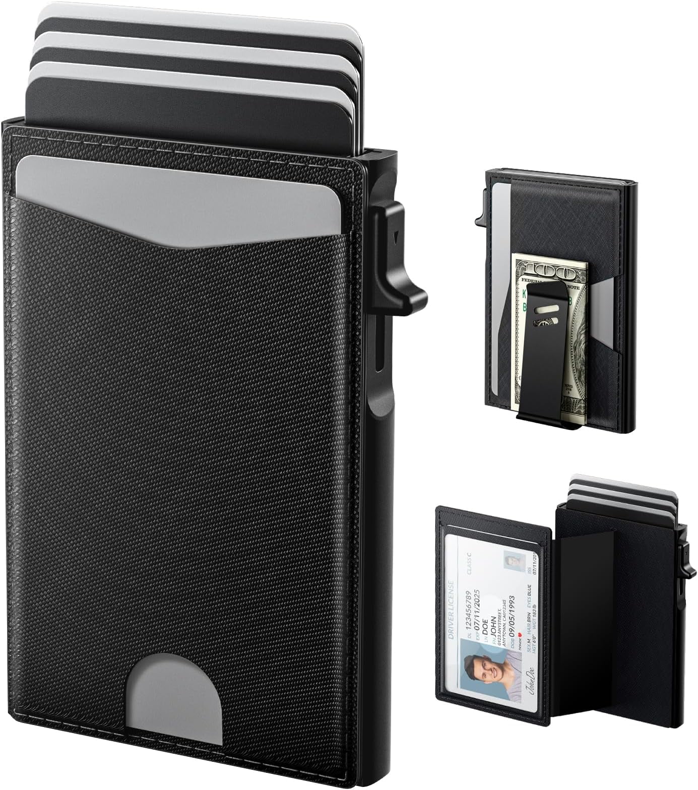 Flip Pop Up Wallet for Men Card Holder: & lD Display Mode, RFID ...