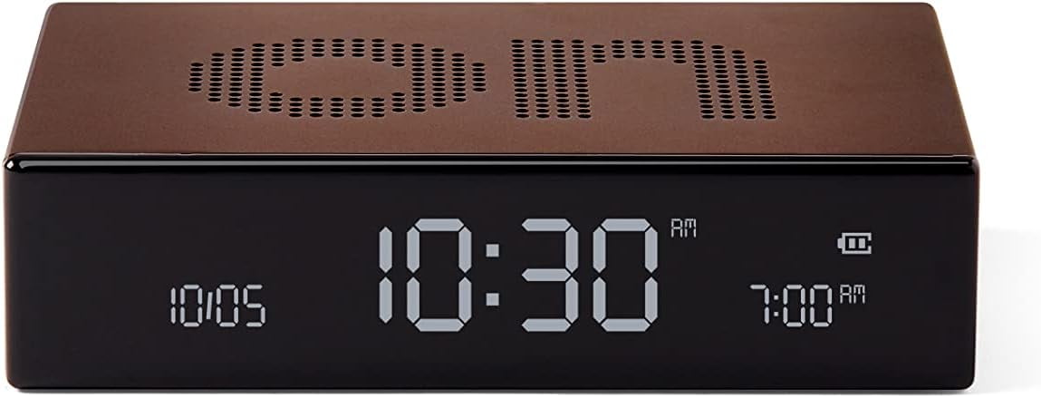 Flip Premium Digital Alarm Clock - Rechargeable Desk Clock with On/Off ...