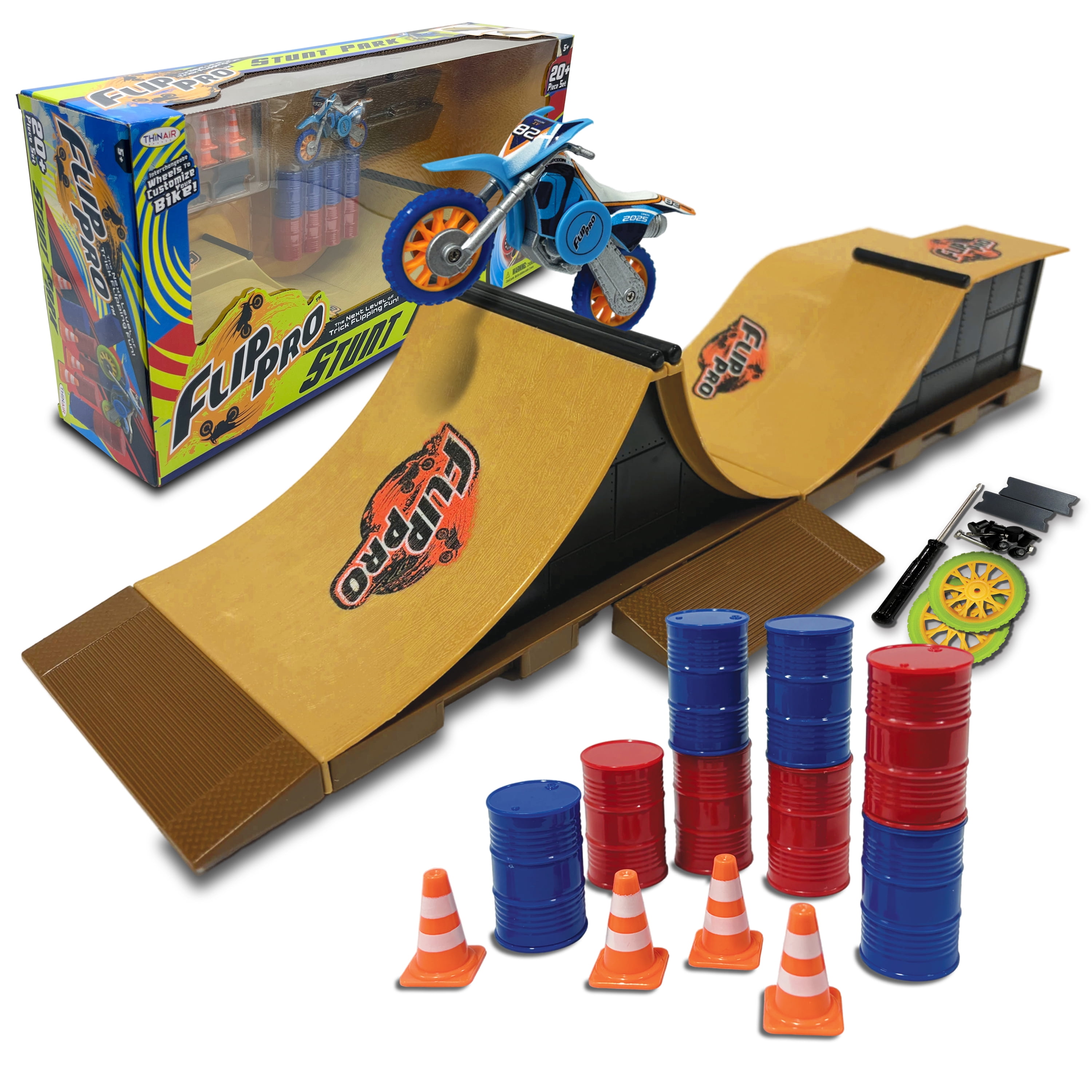 Flip Pro Stunt Park Ramp Set – Limited Edition Bike, 4 Ramps, Tools ...