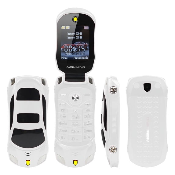 Flip Push Button Mobile Phone Children Mini Cute Car Shape Mobile Phone ...