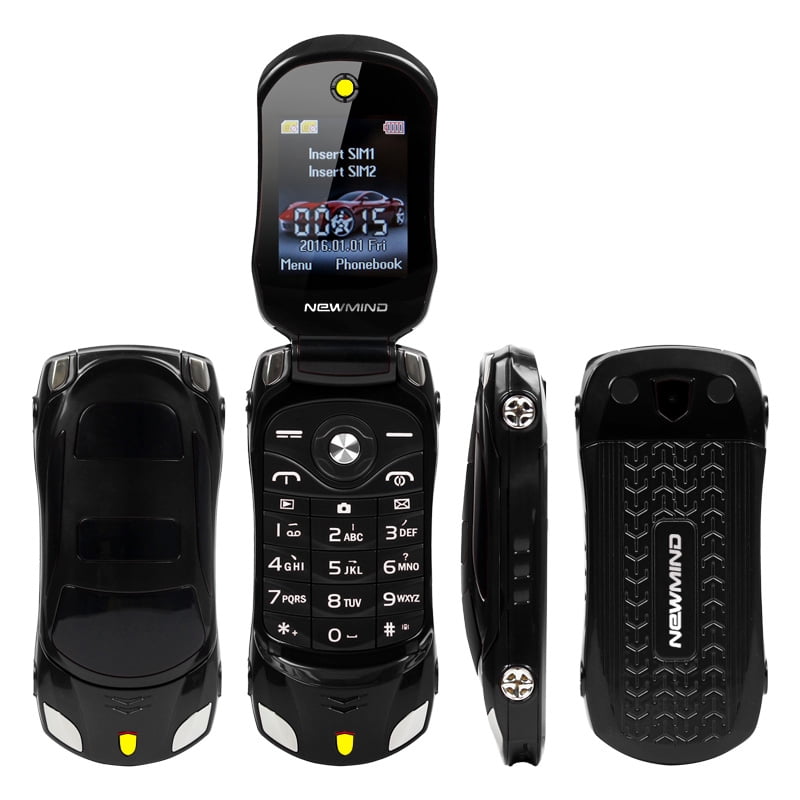 Flip Push Button Mobile Phone Children Mini Cute Car Shape Mobile Phone ...