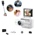 Flip Screen Action Camera，4K Detachable Magnetic Camera, 2" Touch ...