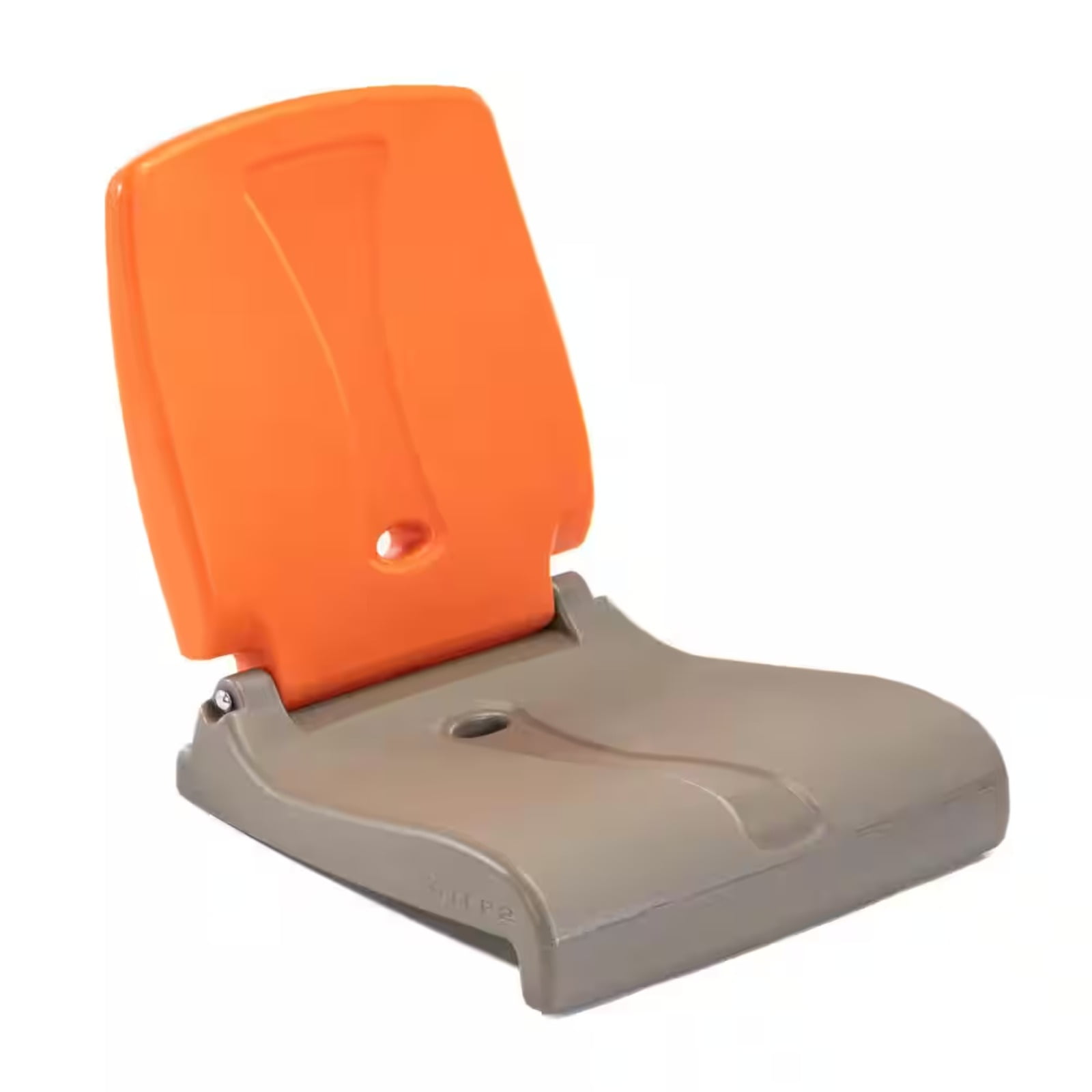Flip Seat Orange and Brown Resin Indoor/Outdoor Portable and Foldable ...