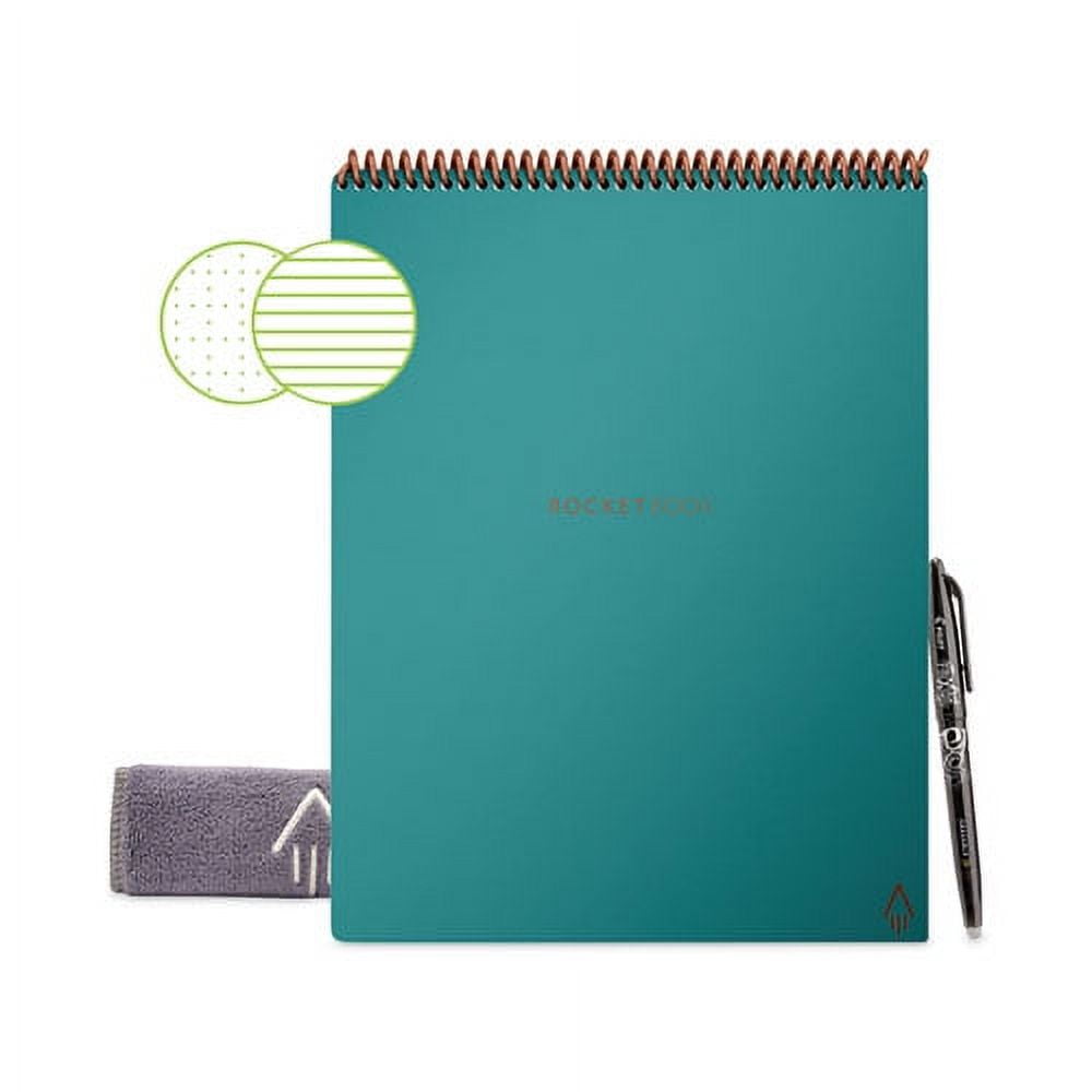 Flip Smart Notepad, Teal Cover, Lined/Dot Grid Rule, 8.5 x 11, White ...
