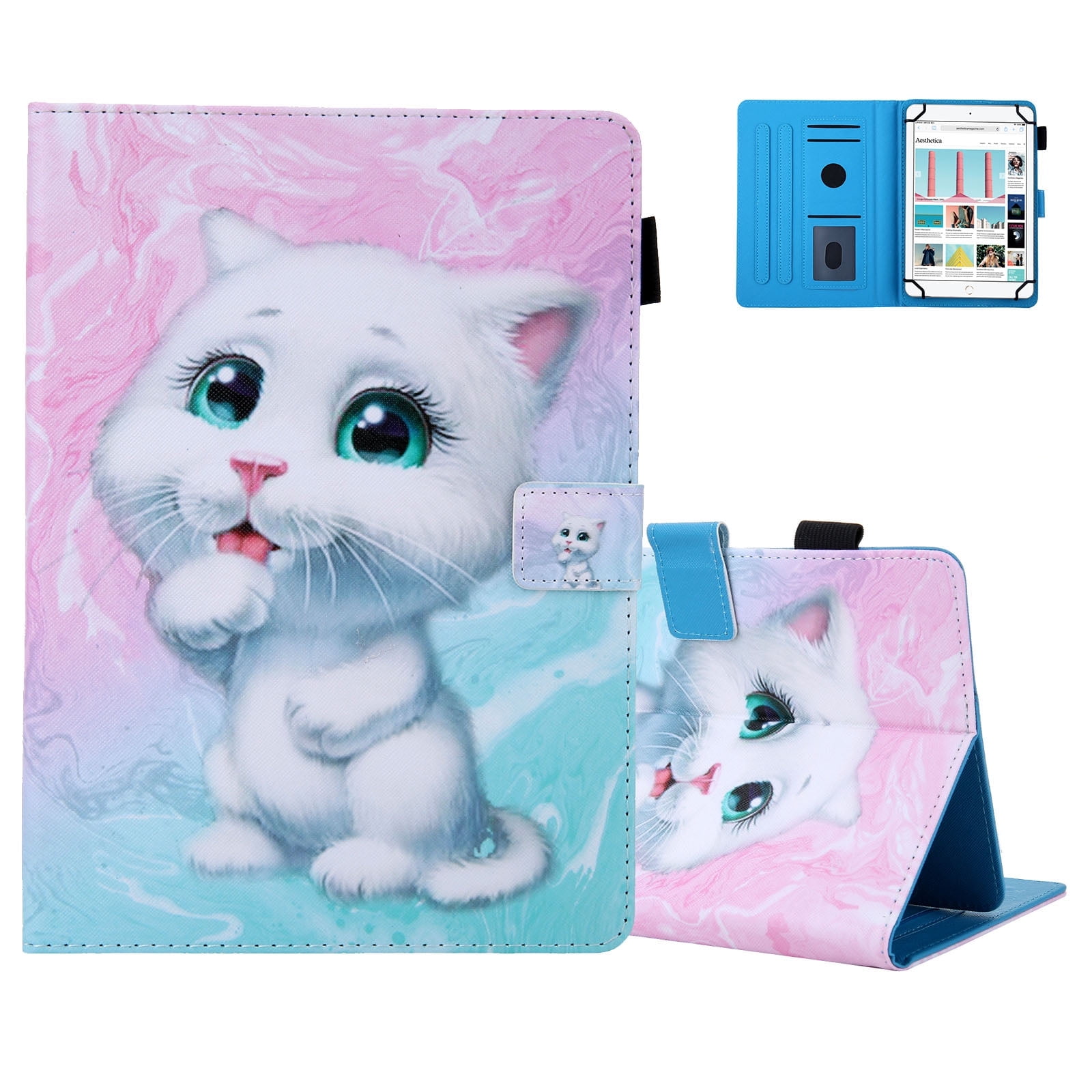 Flip Stand Wallet Universal Case for Samsung Galaxy Tab/ Apple iPad ...