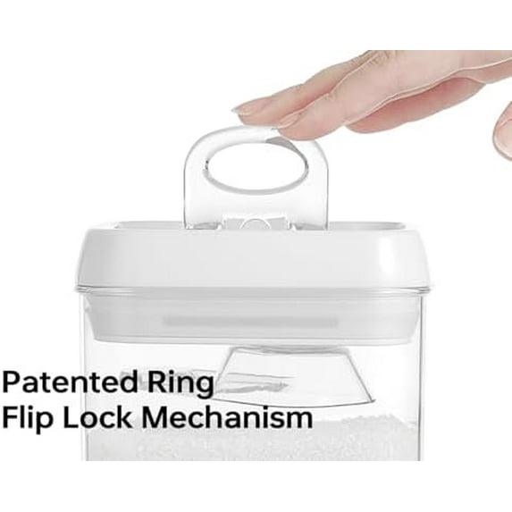 Flip Tite Acrylic Food Storage Container with Lid 6” XL Air Tight Ring ...
