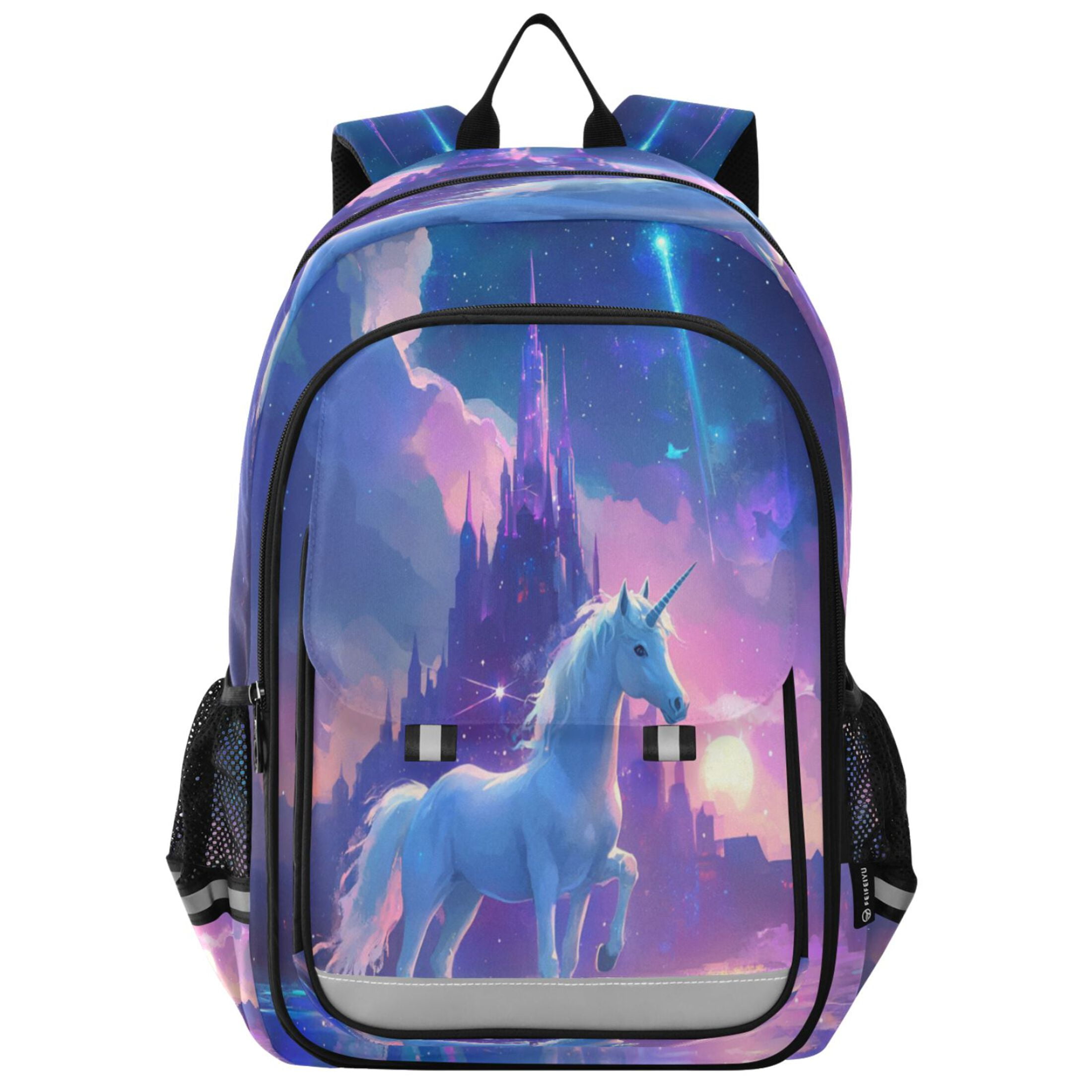 Flip-Top Backpack 17L Capacity Lightweight Bookpack Reflective Safety ...
