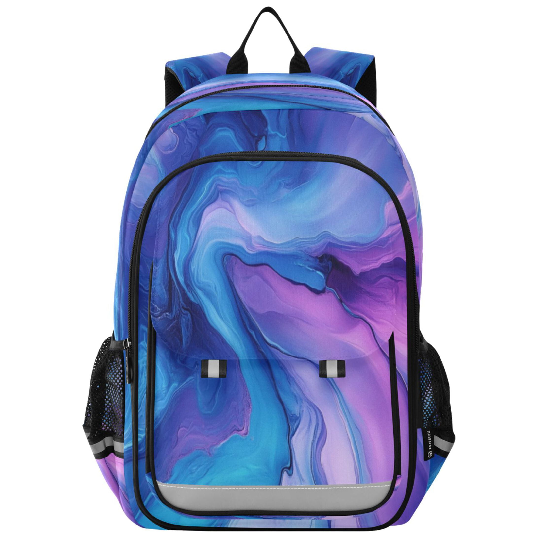 Flip-Top Backpack 17L Capacity Lightweight Bookpack Reflective Safety ...