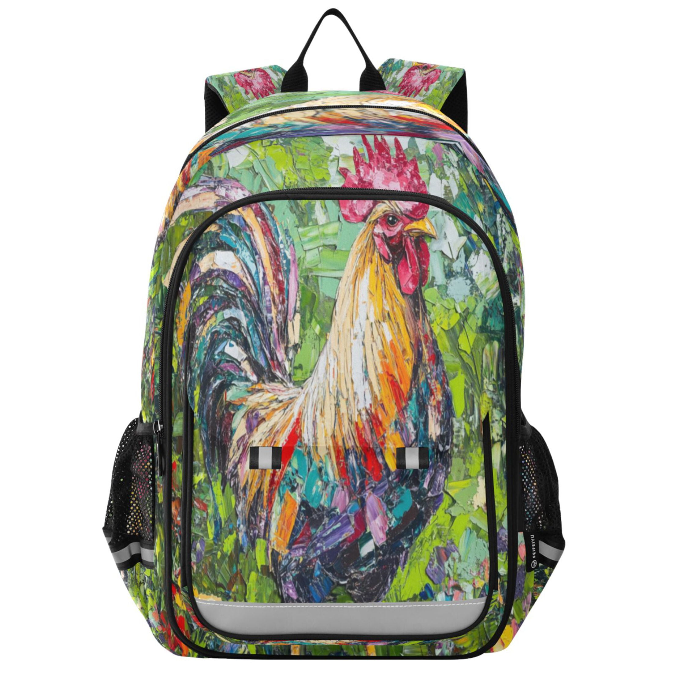 Flip-Top Backpack 17L Capacity Lightweight Bookpack Reflective Safety ...