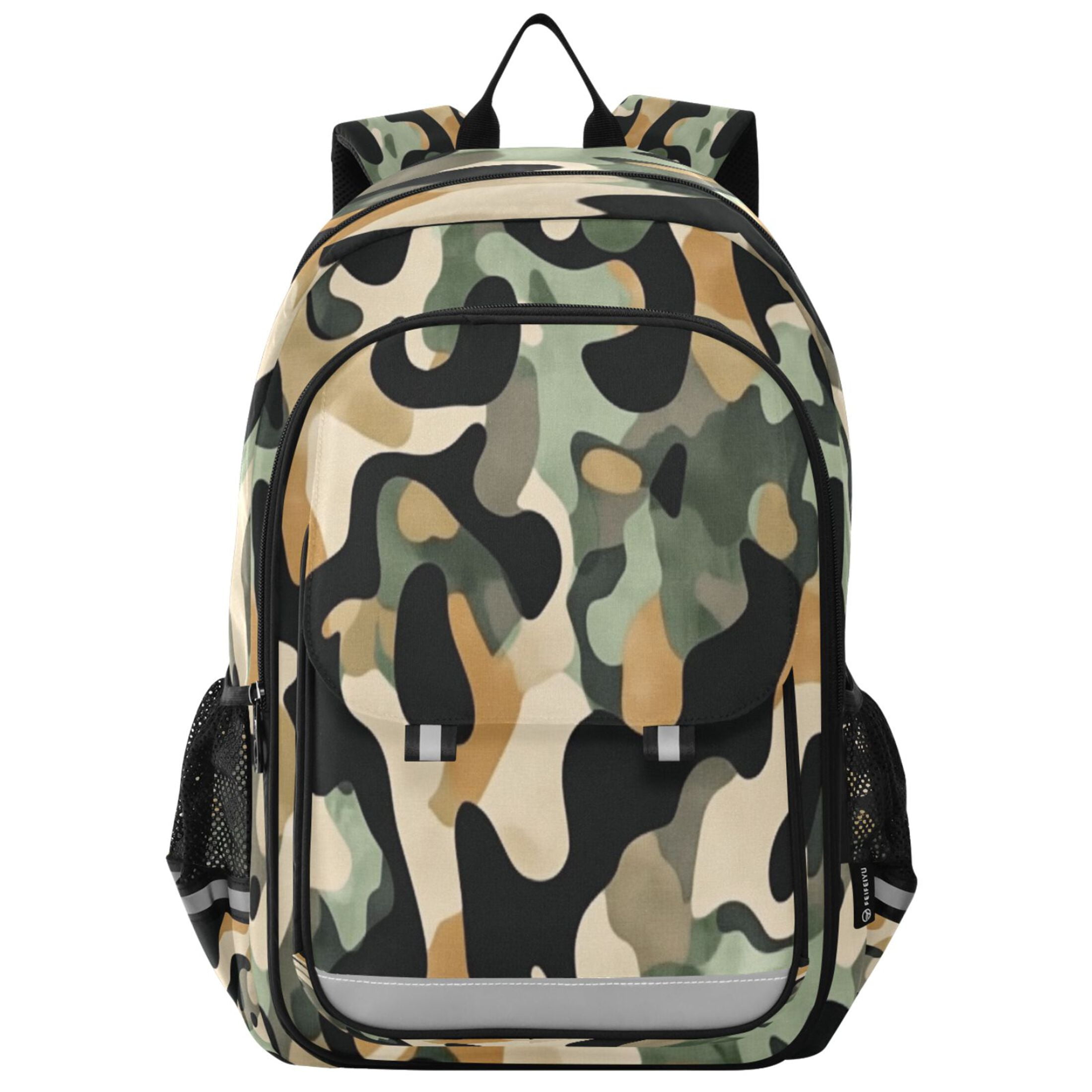 Flip-Top Backpack 17L Capacity Lightweight Bookpack Reflective Safety ...