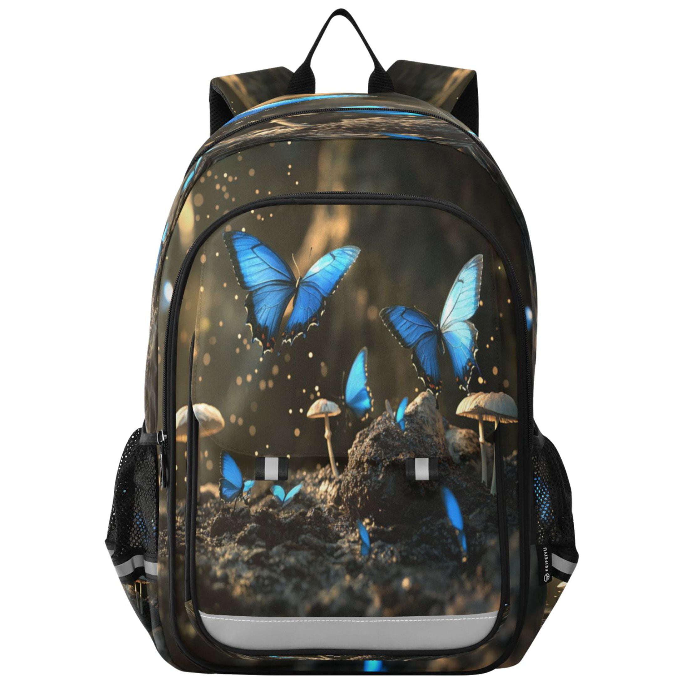 Flip-Top Backpack 17L Capacity Lightweight Bookpack Reflective Safety ...