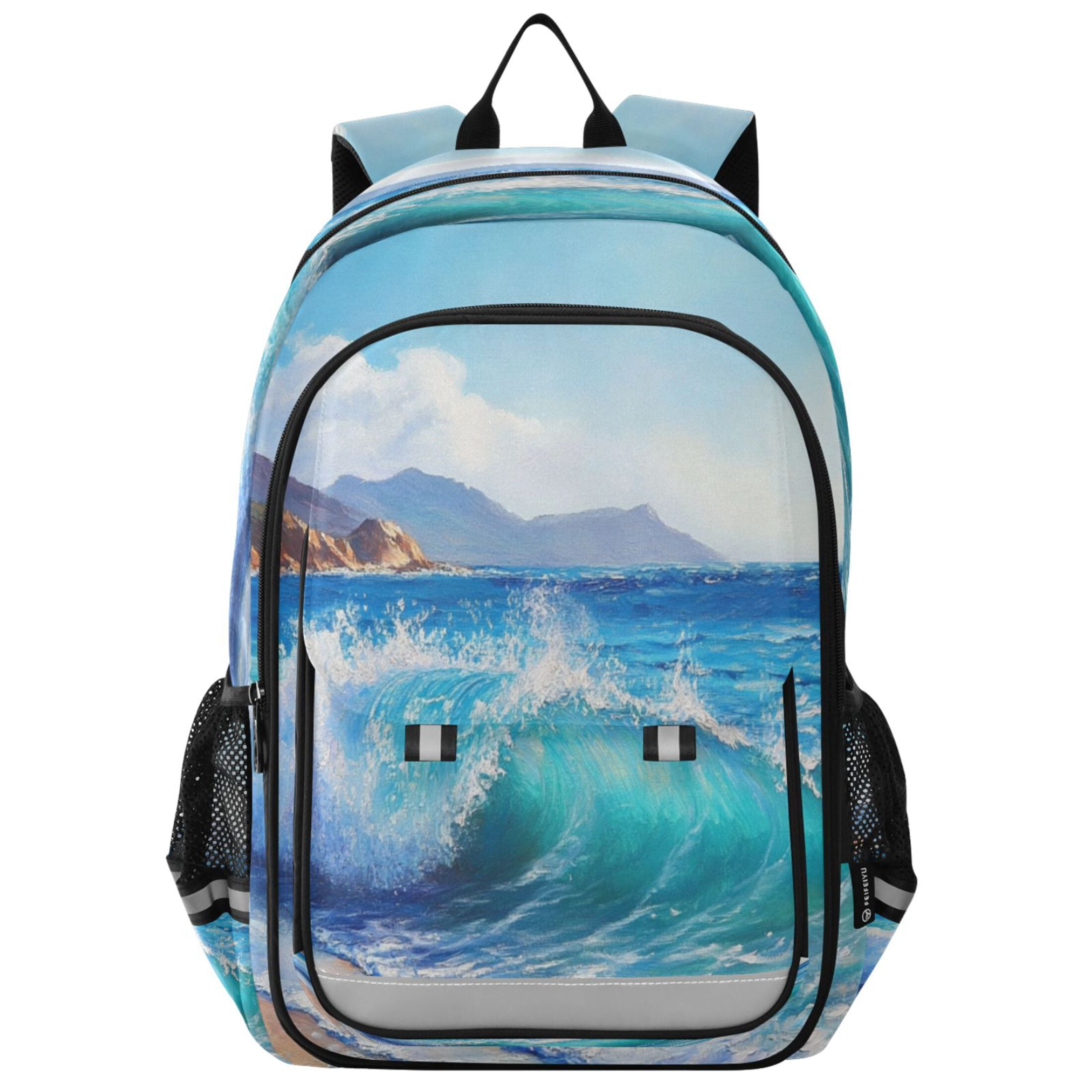 Flip-Top Backpack 17L Capacity Lightweight Bookpack Reflective Safety ...