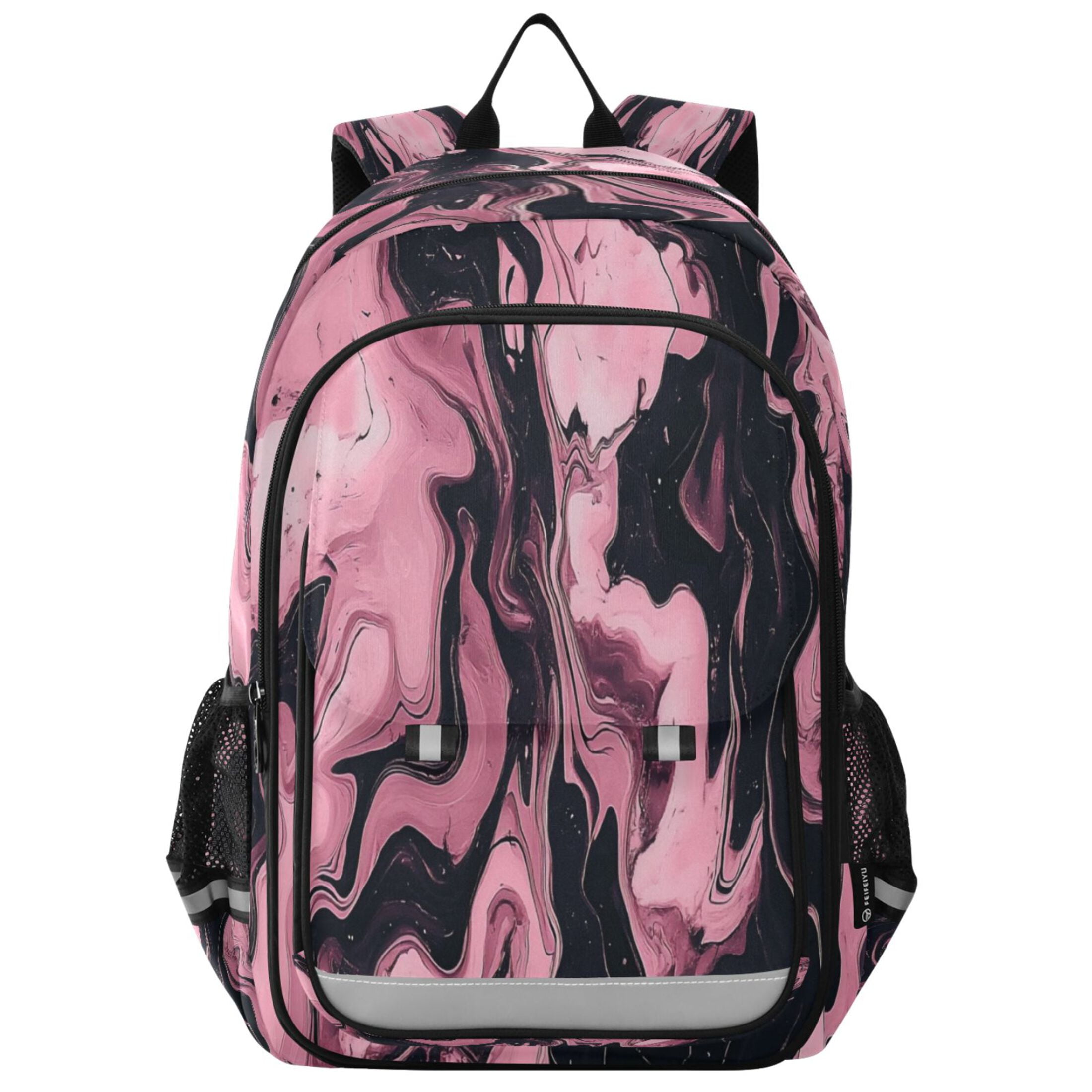 Flip-Top Backpack 17L Capacity Lightweight Bookpack Reflective Safety ...