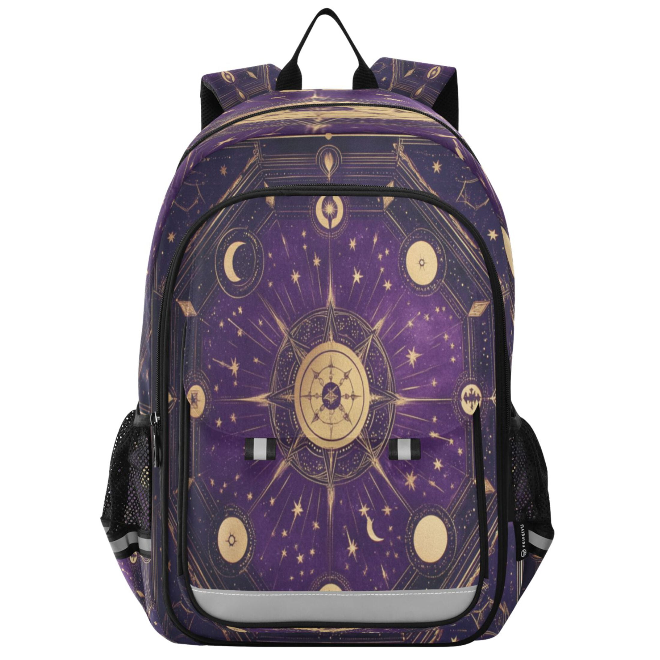 Flip-Top Backpack 17L Capacity Lightweight Bookpack Reflective Safety ...