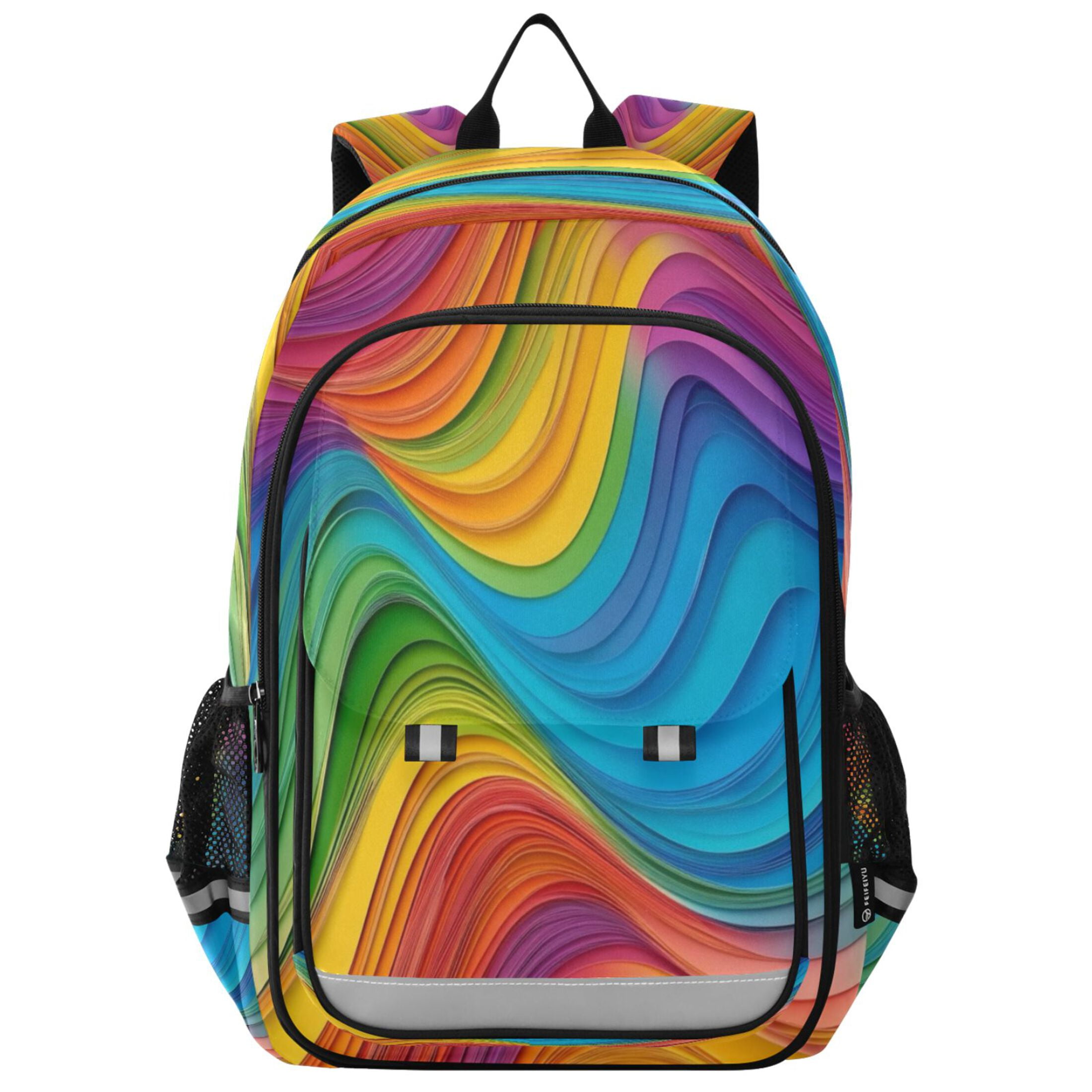 Flip-Top Backpack 17L Capacity Lightweight Bookpack Reflective Safety ...