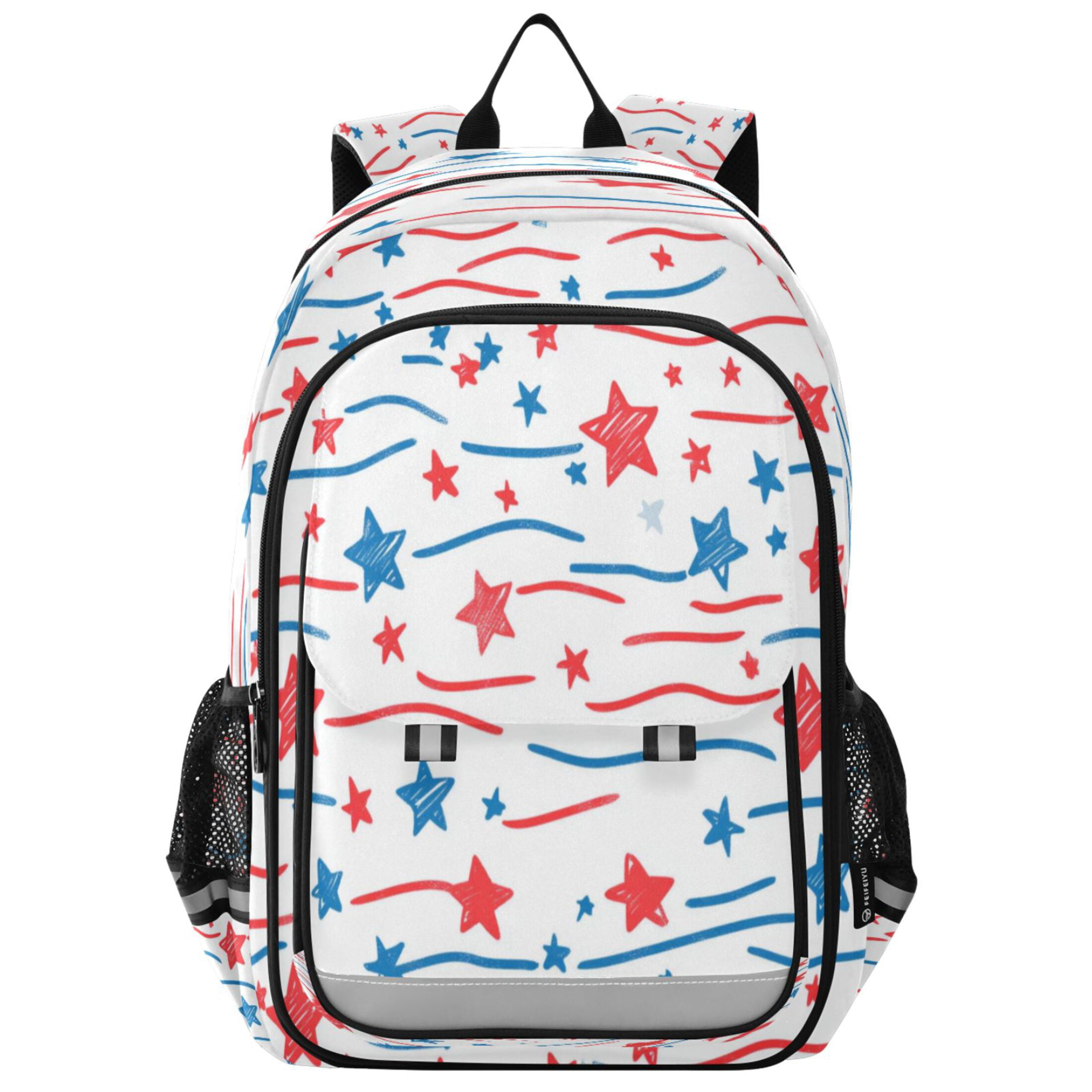 Flip-Top Backpack 17L Capacity Lightweight Bookpack Reflective Safety ...