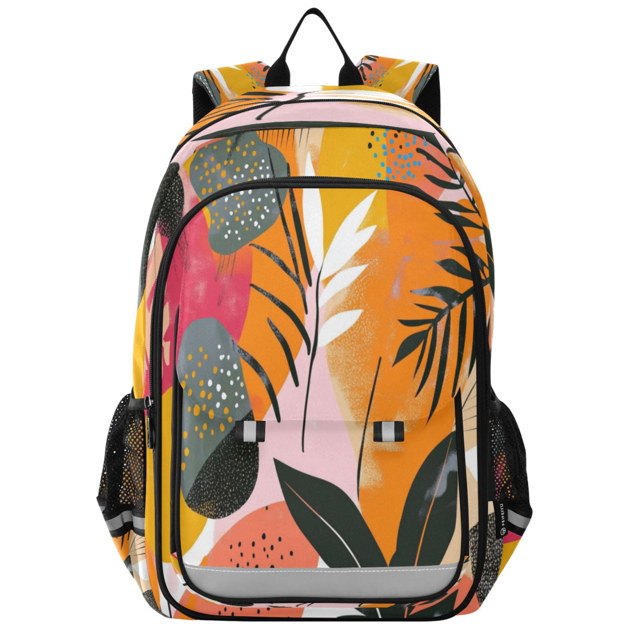 Flip-Top Backpack 17L Capacity Lightweight Bookpack Reflective Safety ...