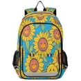 Flip-Top Backpack 17L Capacity Lightweight Bookpack Reflective Safety ...