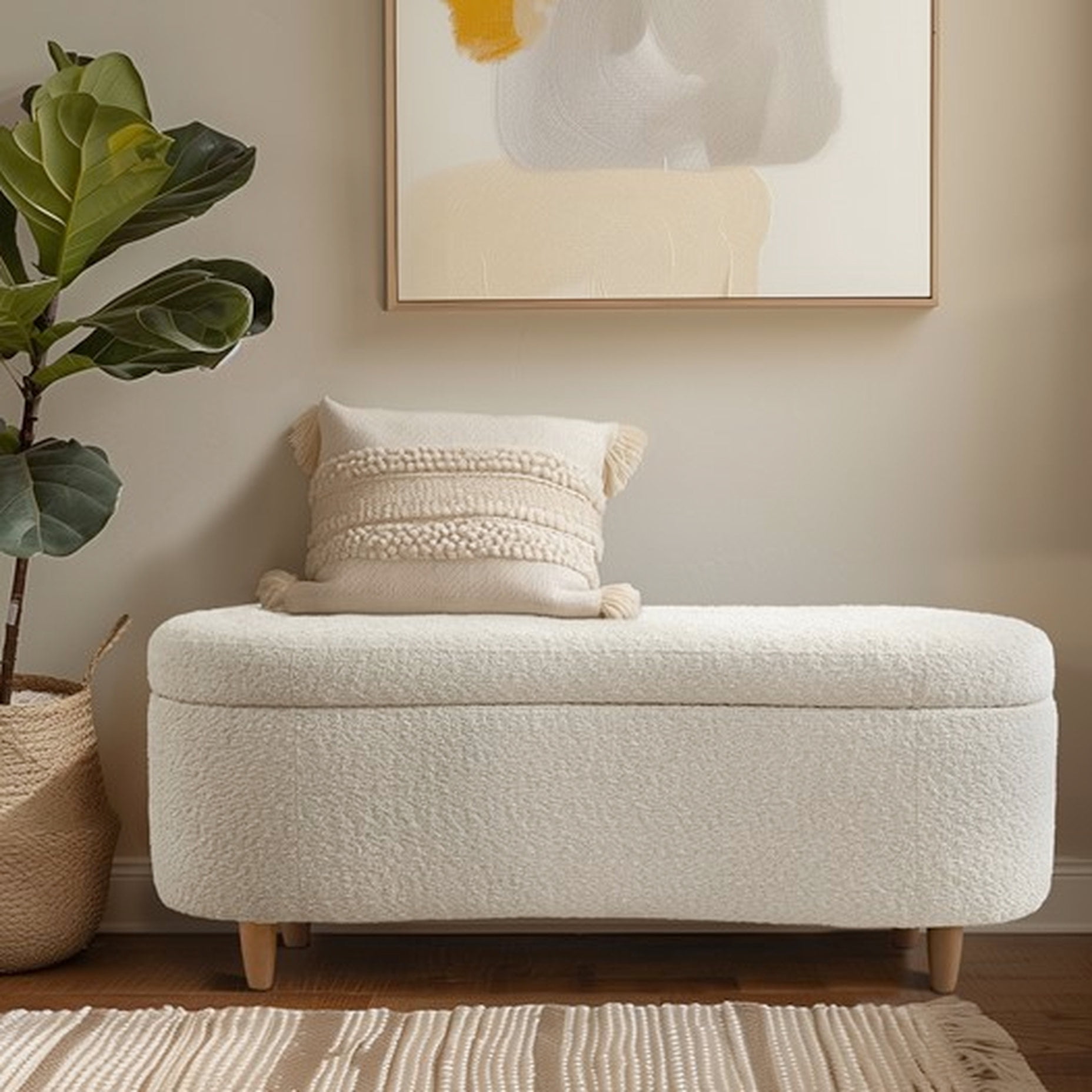 Flip Top Bench for Home Storage | Curved Front, Functional in Bedroom ...