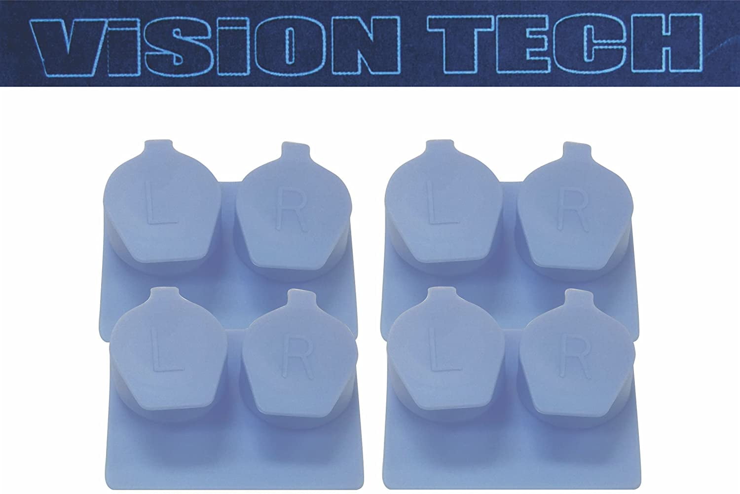 Vision Technologies Flip Top Contact Lens Case, 4 Pack, Blue Durable ...