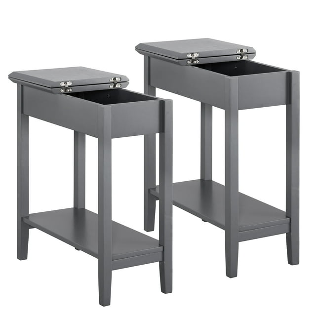 Naomi Home Roxy Flip Top Narrow End Table, Skinny Side Furniture with ...