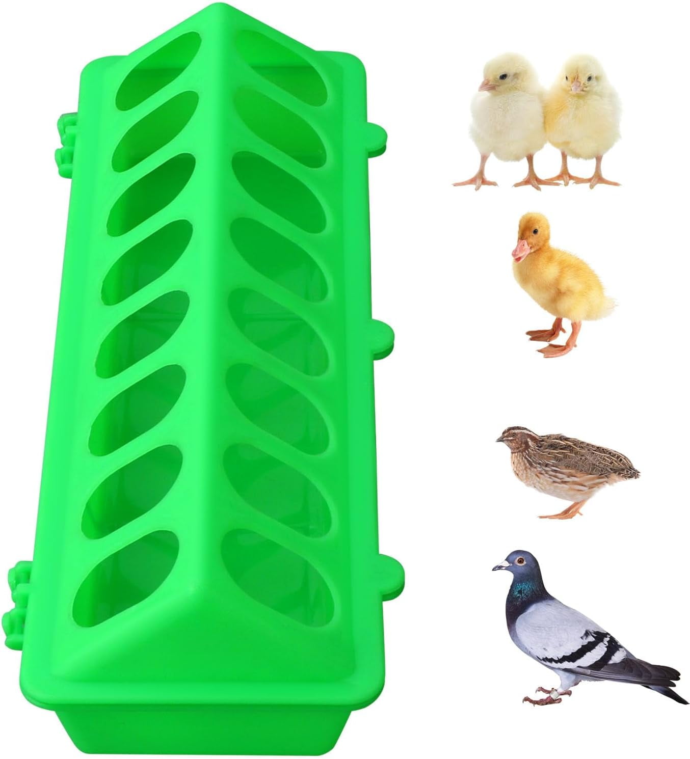 Flip Top Poultry Feeder Trough Small Chick Feeder Plastic Chicken ...