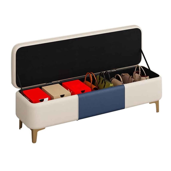 Flip-Top Storage Bench for Hallway Living Room Footrest Padded Seat ...