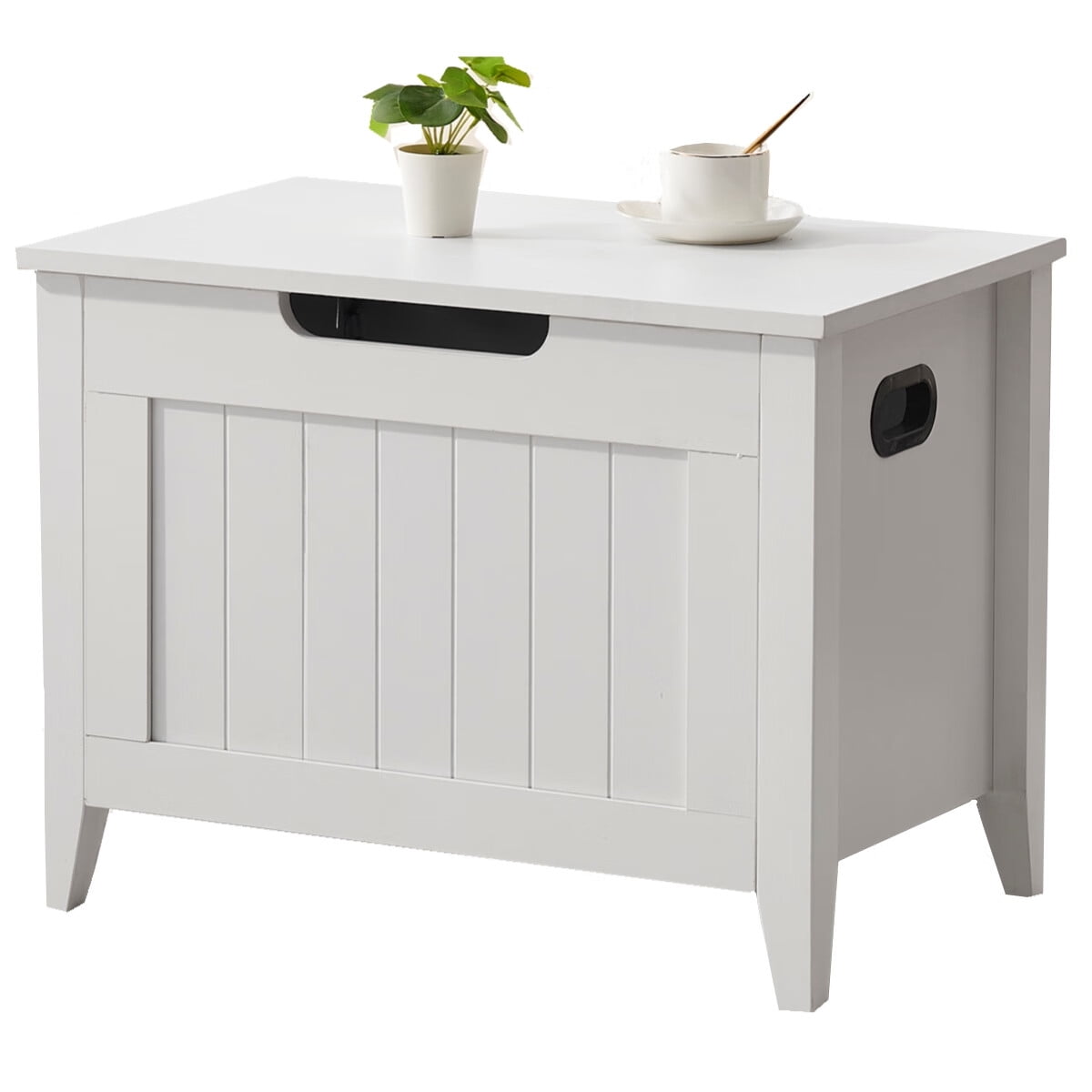 Flip Top Storage Bench with Safety Hinges, Wood Storage Trunk Modern ...
