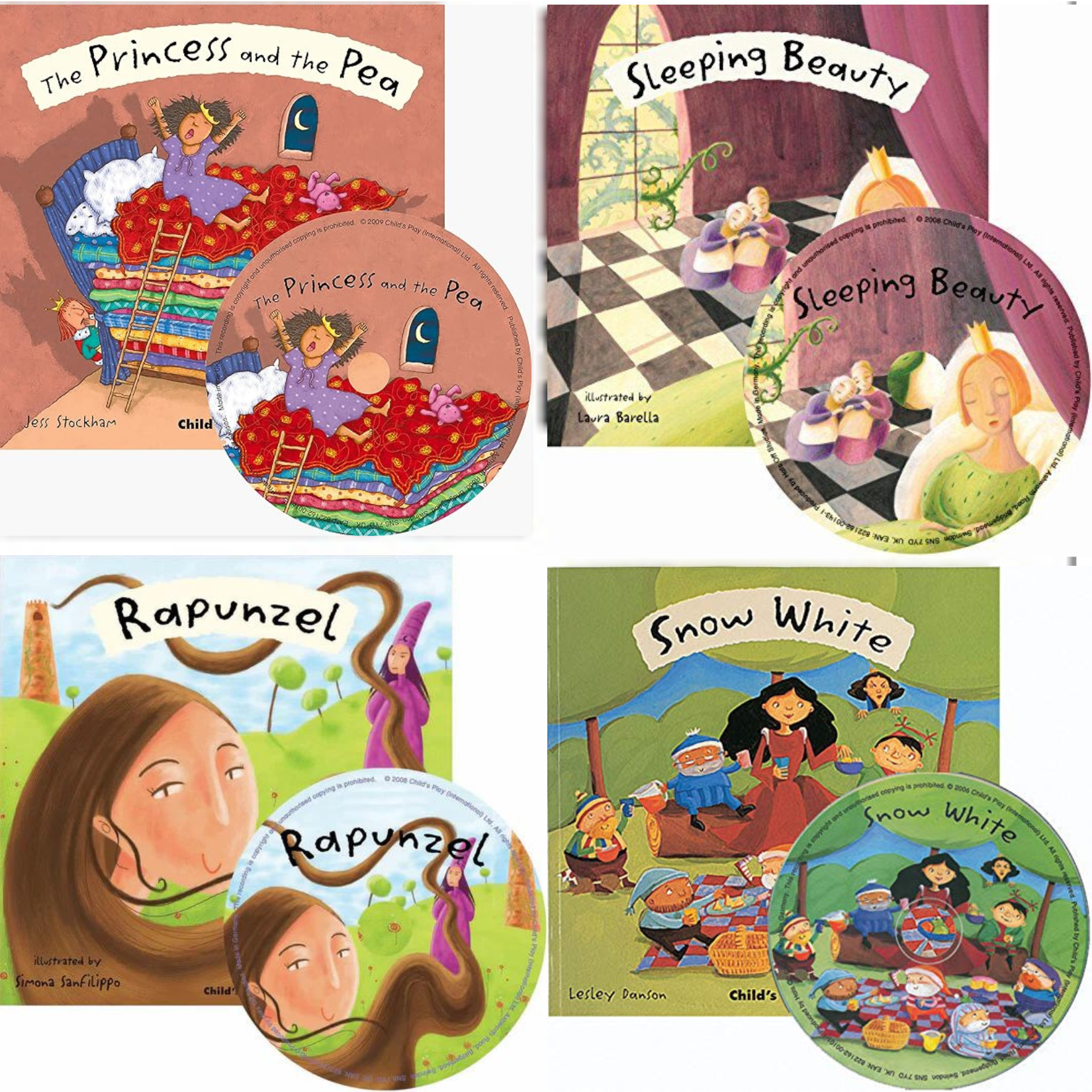 Flip Up Fairy Tales Read Along Set : The Princess and the Pea, Snow ...
