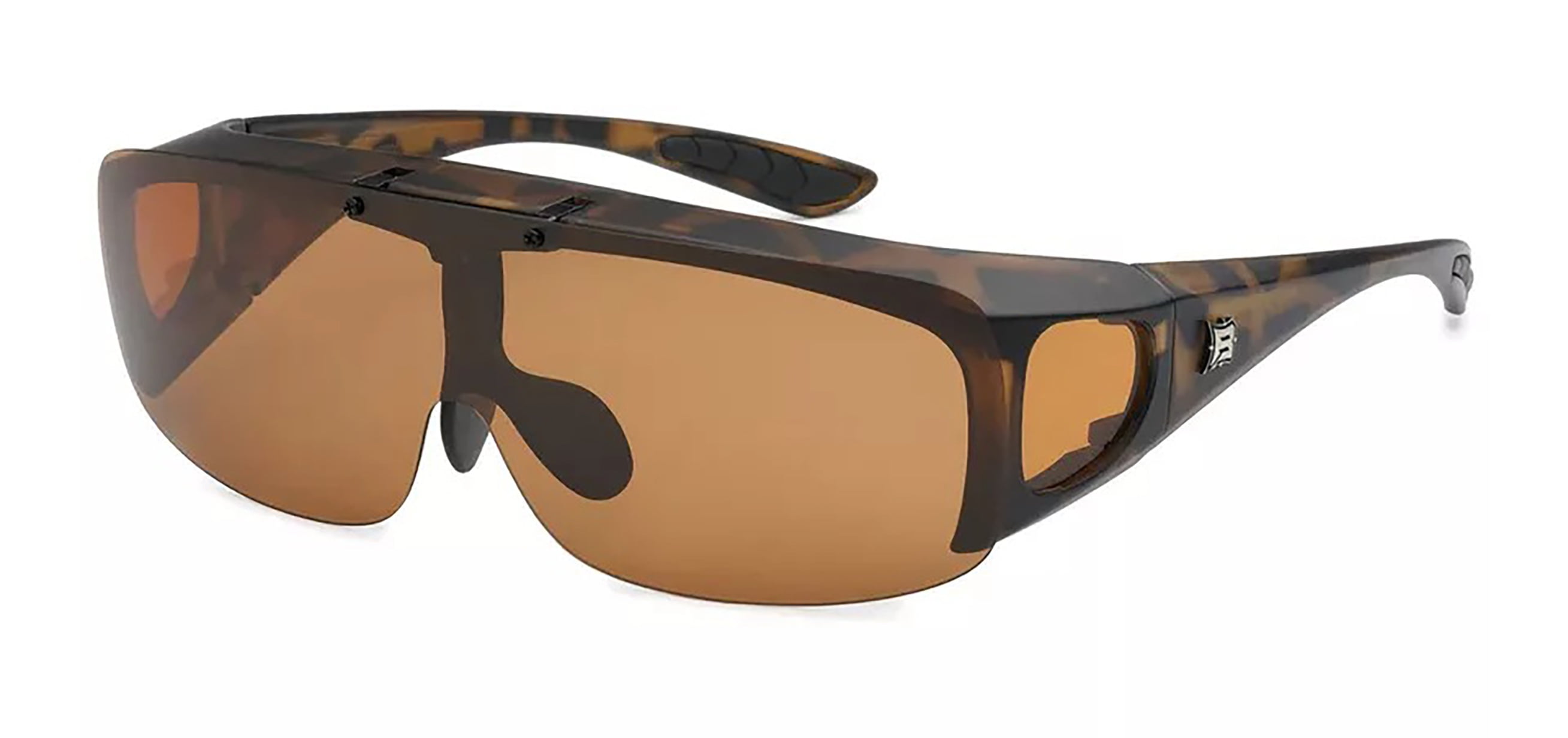 Flip-Up Fit Over Polarized Sunglasses - Cover Over Prescription Glasses ...