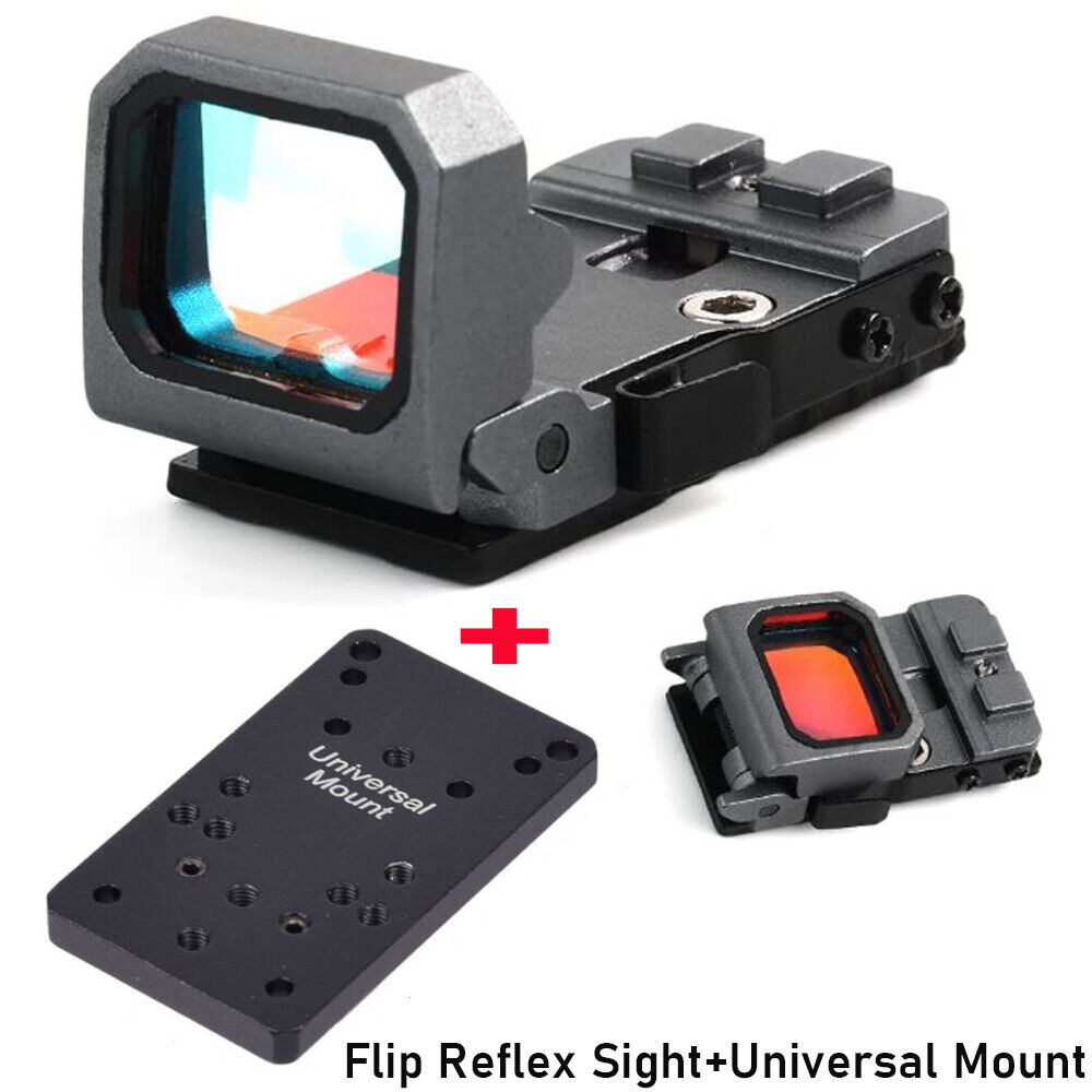 Flip Up Red Dot Sight RMR Reflex Scope + Universal Mount Base - Walmart.com