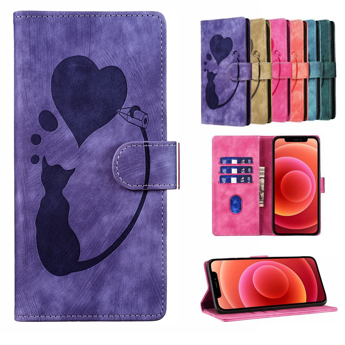 Flip Wallet Leather Phone Case For Samsung Galaxy S24 Ultra S23FE S20 S21 S22 S23 Ultra A15 A25 ...