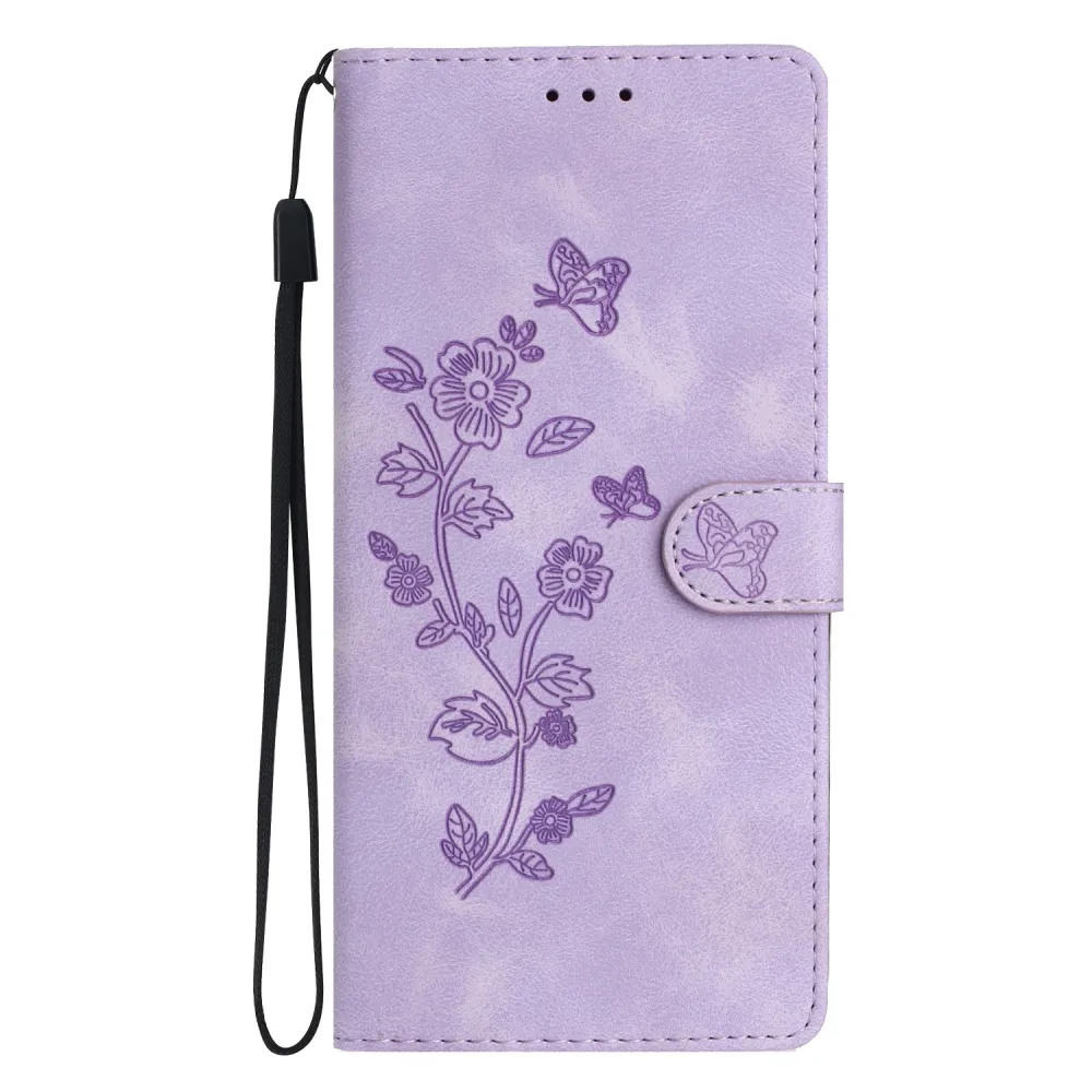 Flip cover suitable for iPhone 12 Pro phone case wallet, flower PU ...